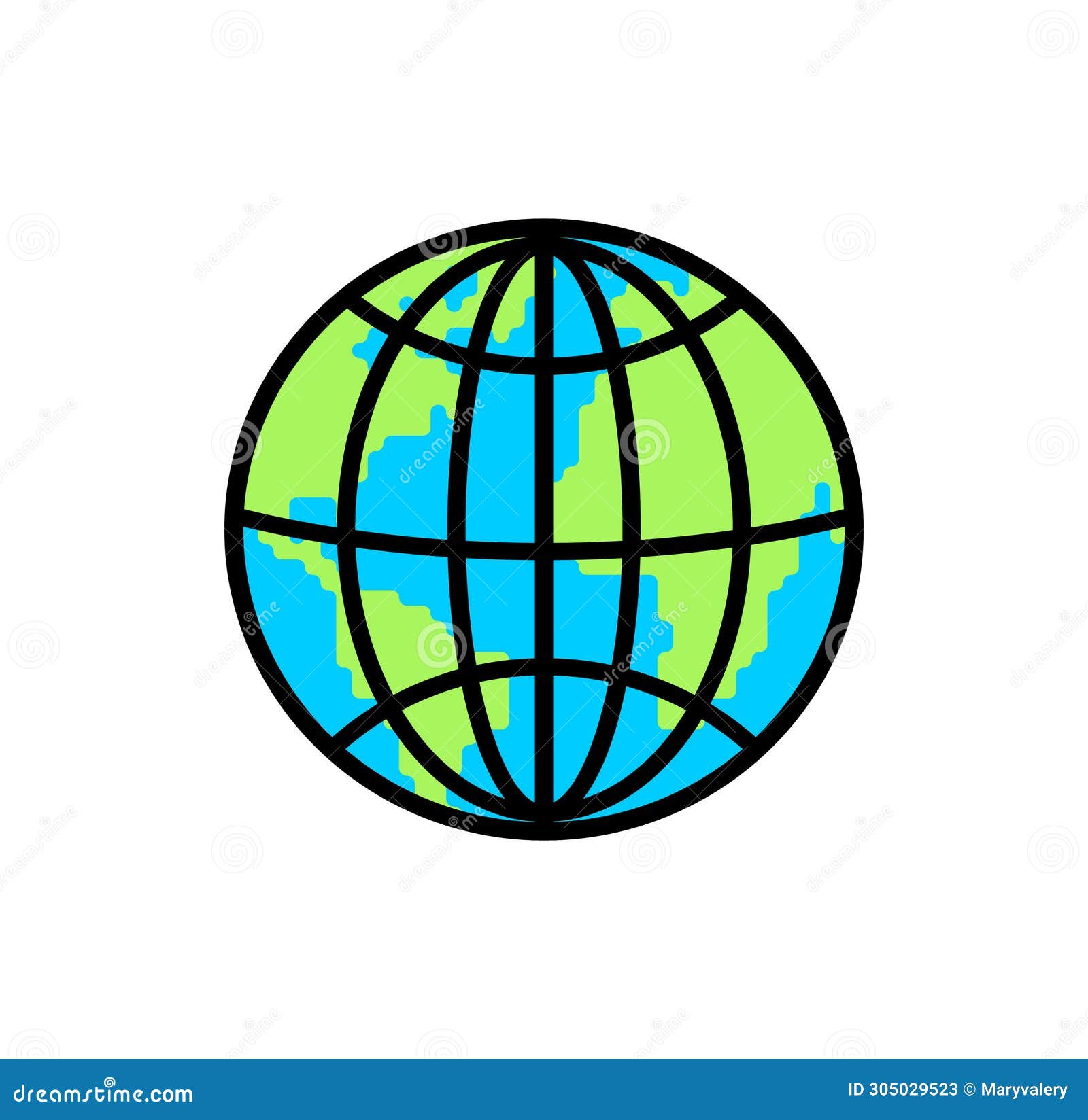 Globe Model of Globe Isolated. Layout of Planet Earth Stock ...