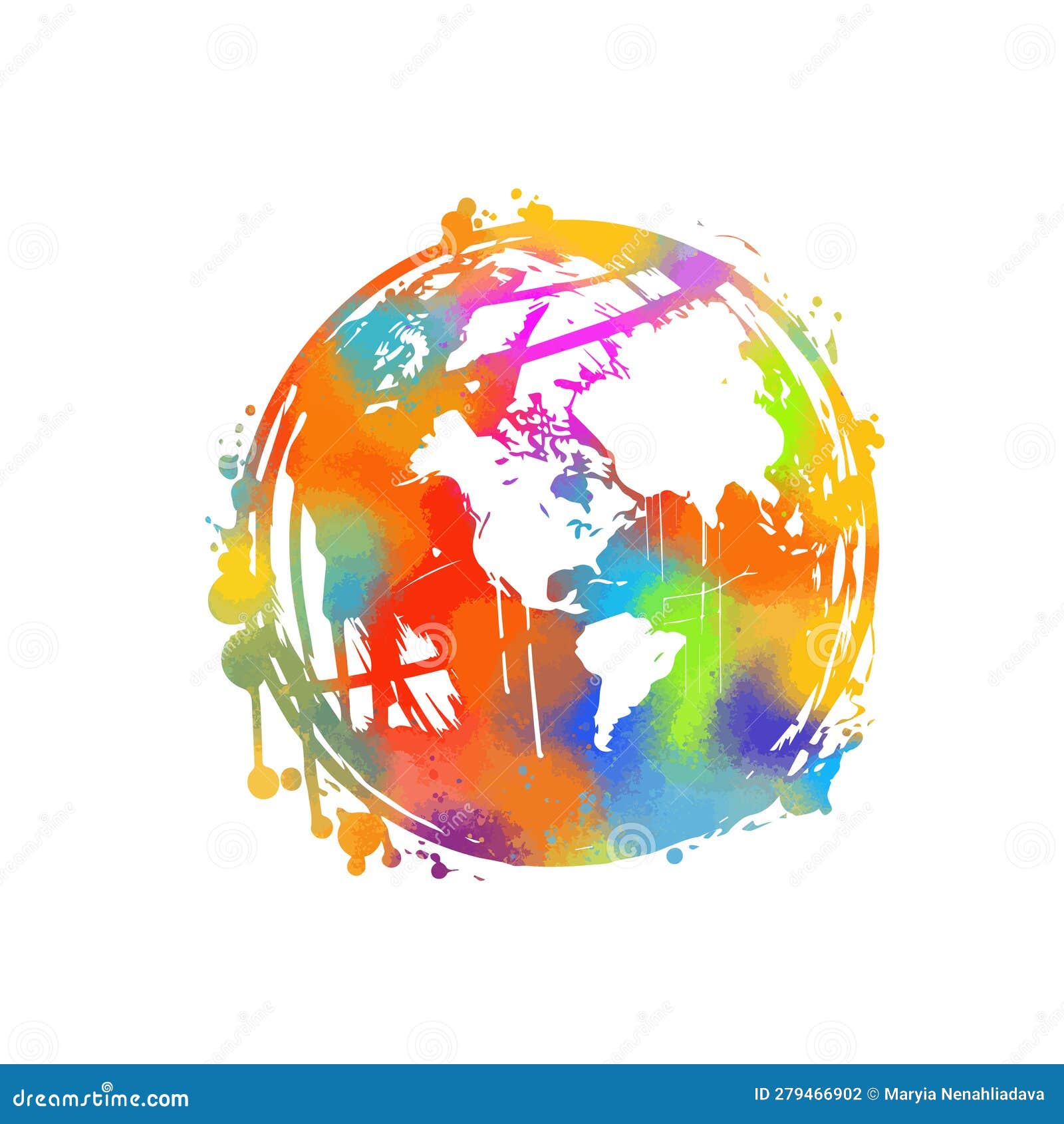 The Globe is Multicolored. Vector Illustration Stock Vector ...