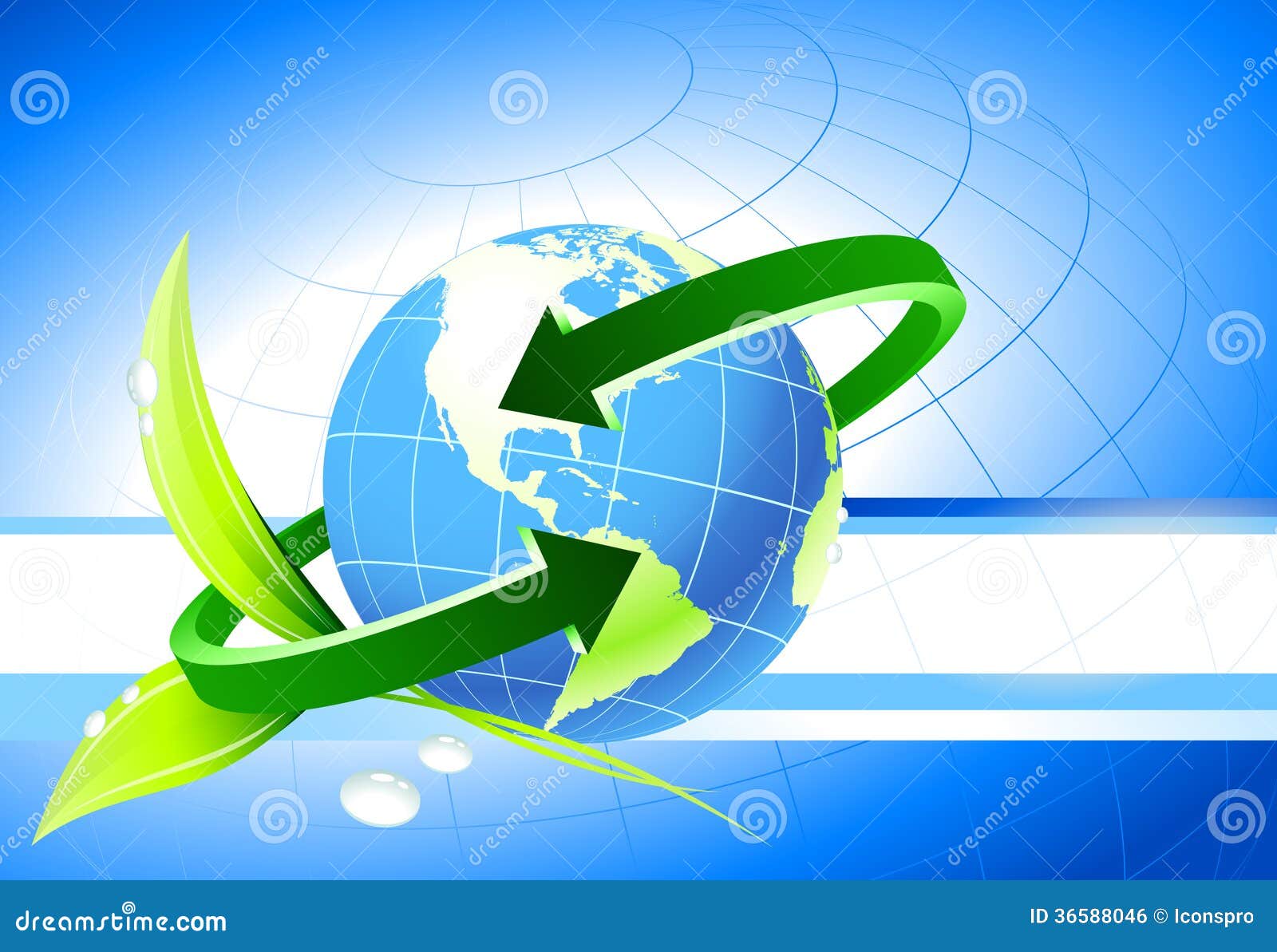 Globe on Nature Background stock illustration. Illustration of ...