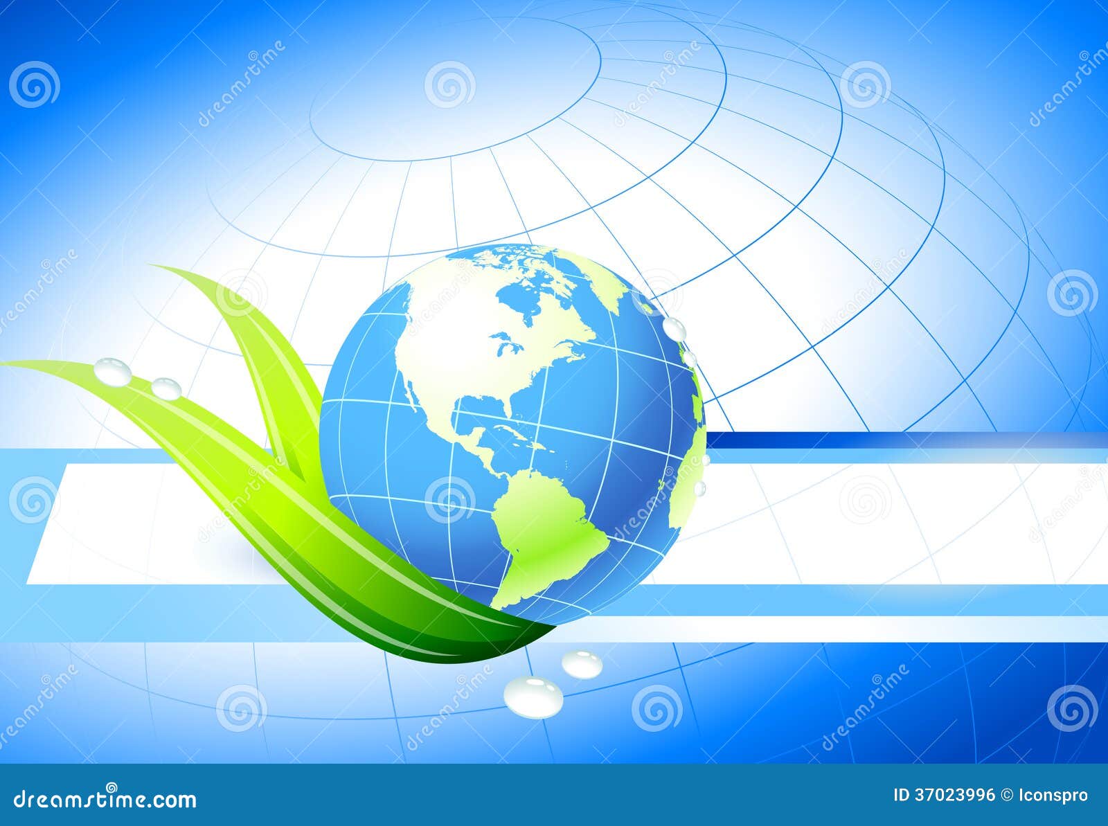 Globe on Nature Background stock illustration. Illustration of america ...