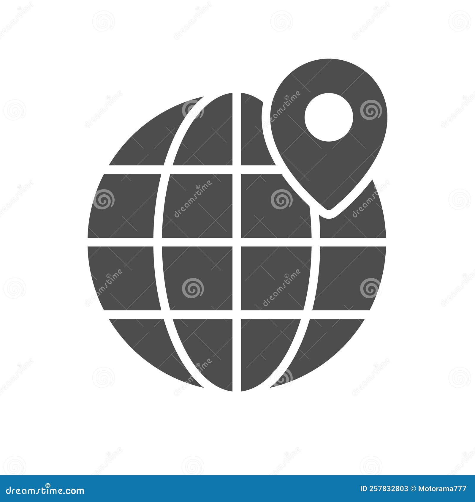 Globe with Navigation Pin Glyph Icon Stock Vector - Illustration of ...