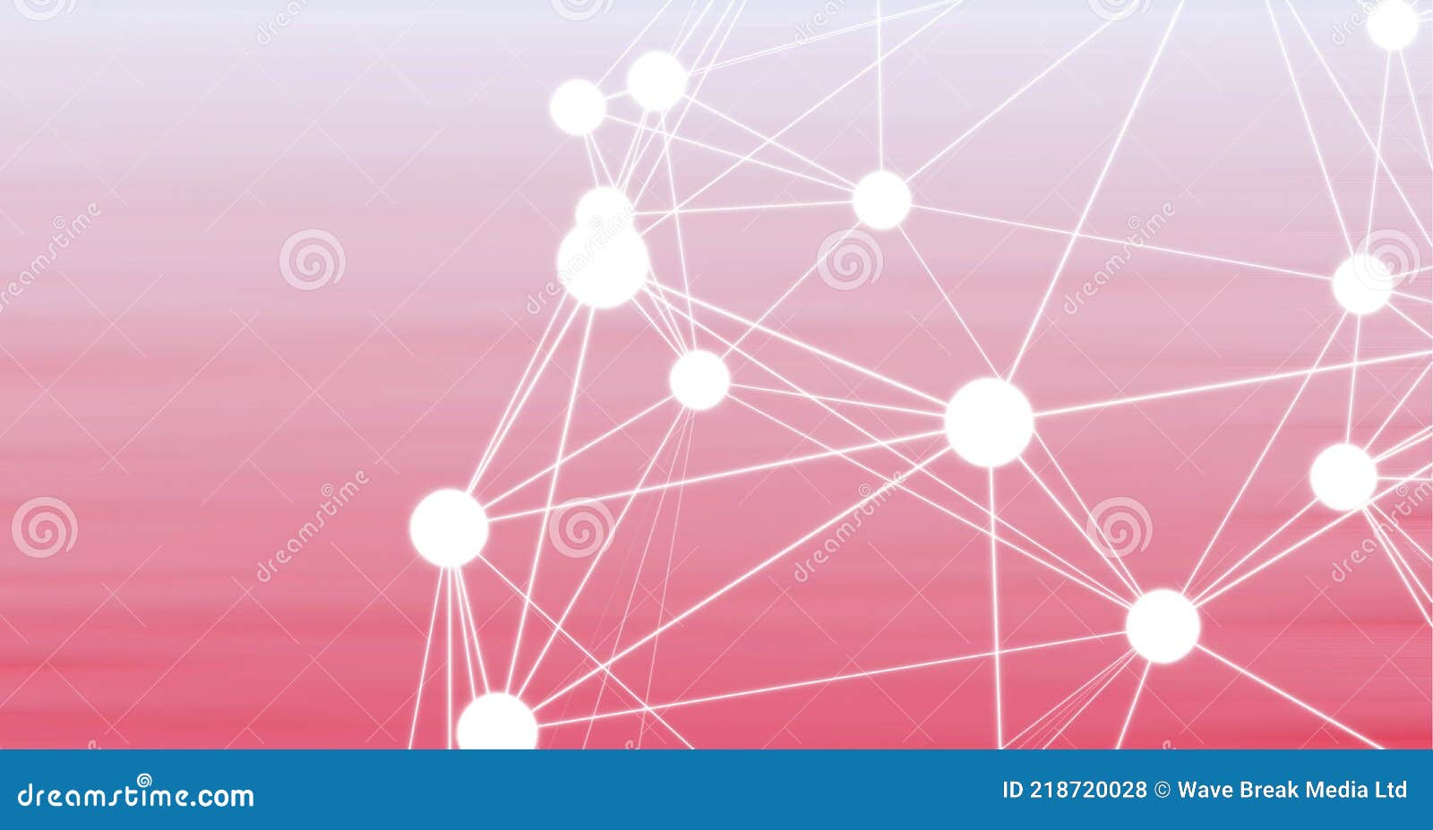Globe of Network of Connections Against Pink and White Gradient ...
