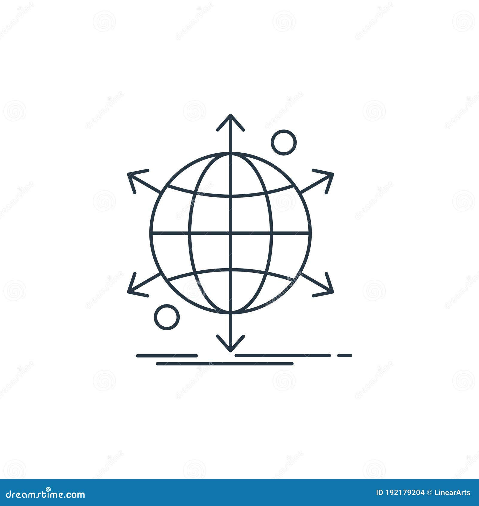 Globe Network Icon Vector from D Printing and Communication Concept ...