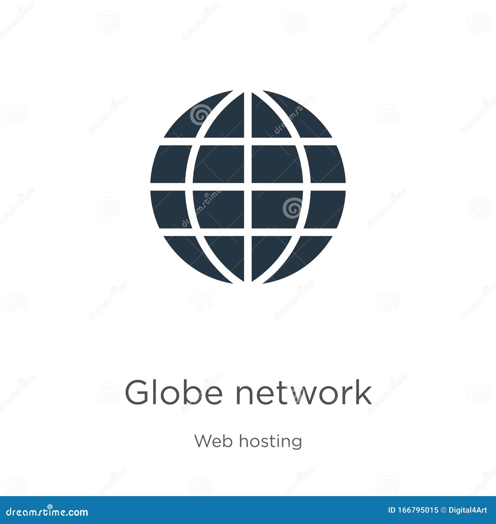 Globe Network Icon Vector. Trendy Flat Globe Network Icon from Web ...
