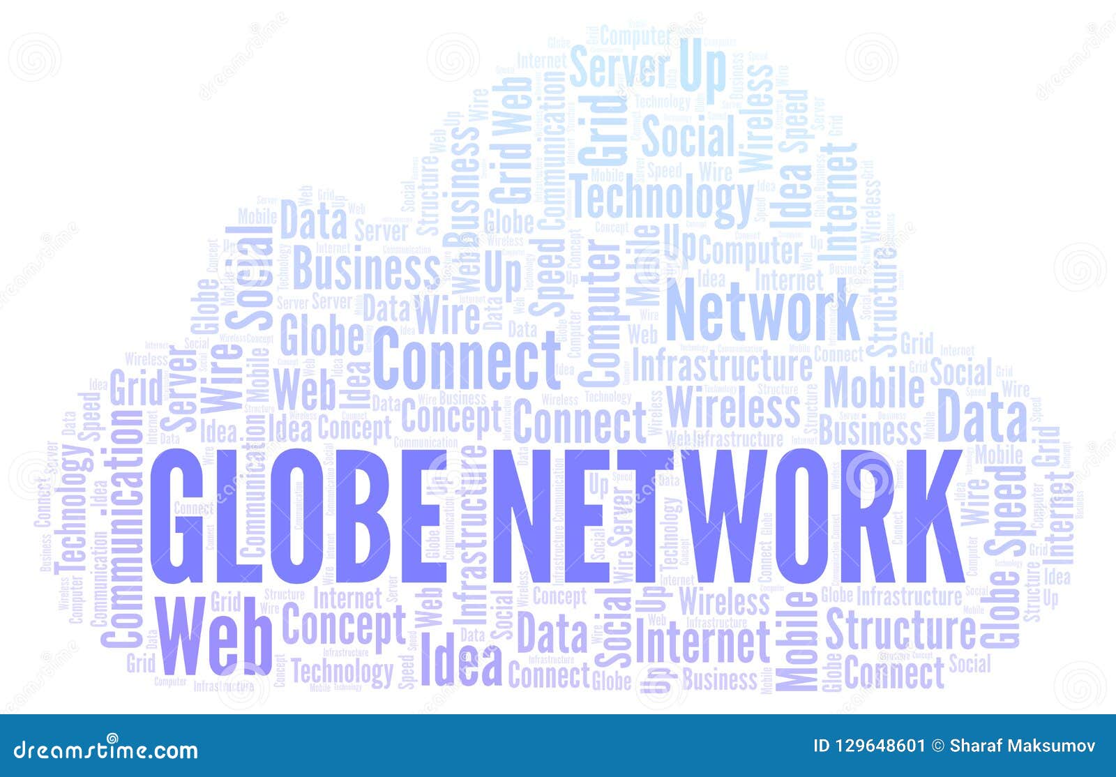 Globe Network word cloud. stock illustration. Illustration of globe ...