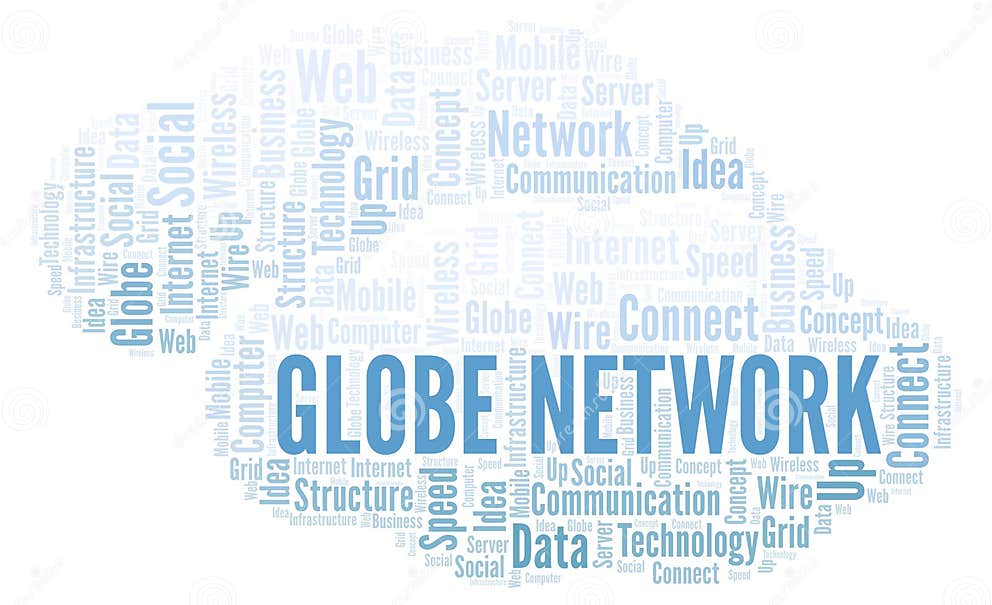 Globe Network word cloud. stock illustration. Illustration of business ...