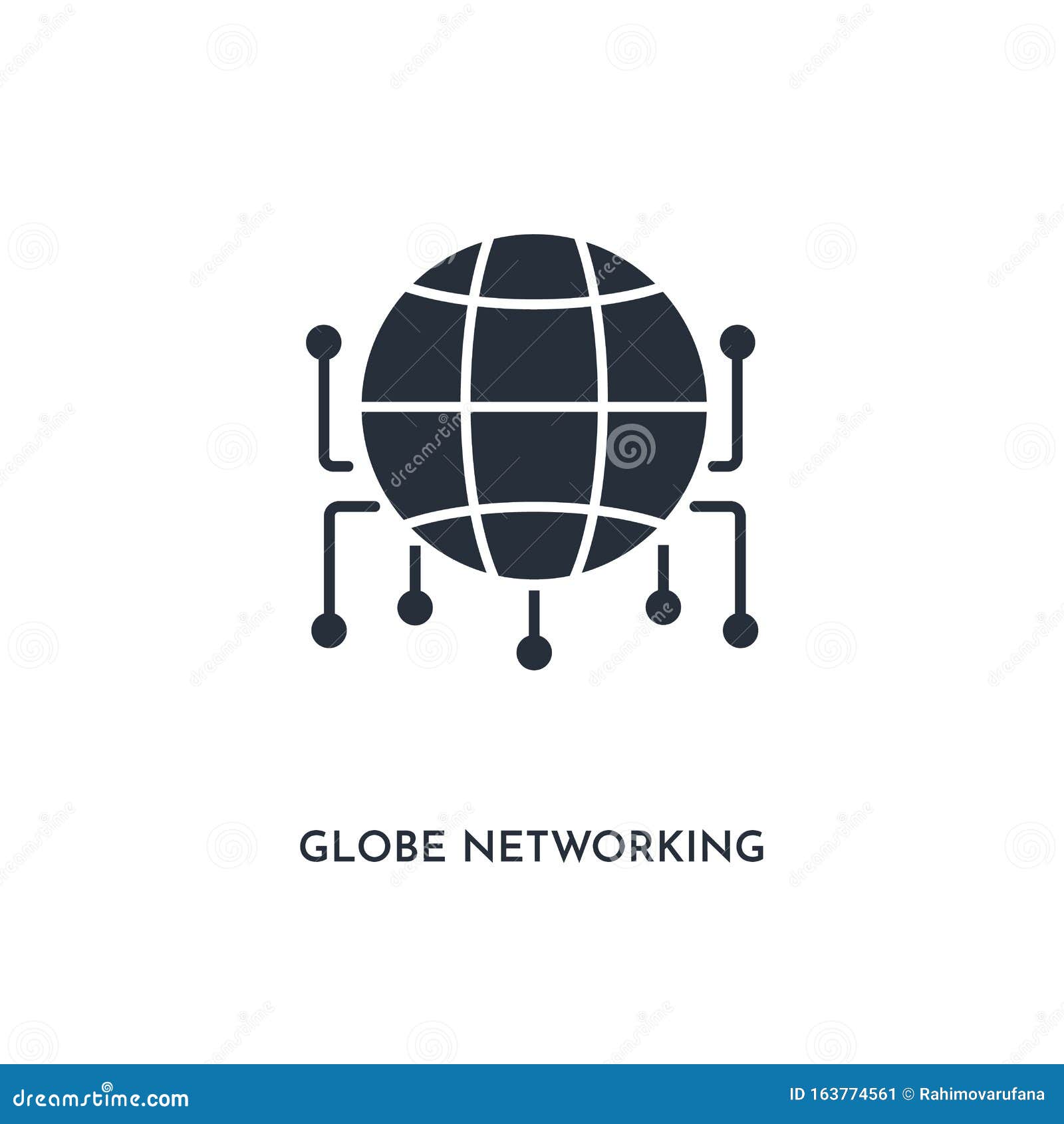 Globe Networking Icon. Simple Element Illustration. Isolated Trendy ...