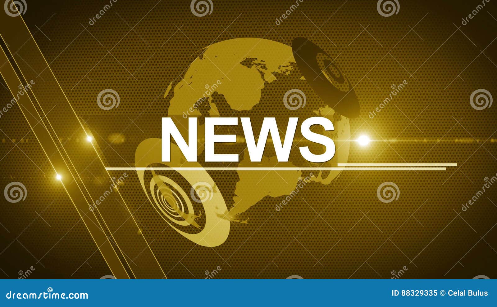 Globe News Background Generic 4K Yellow Stock Video - Video of ...