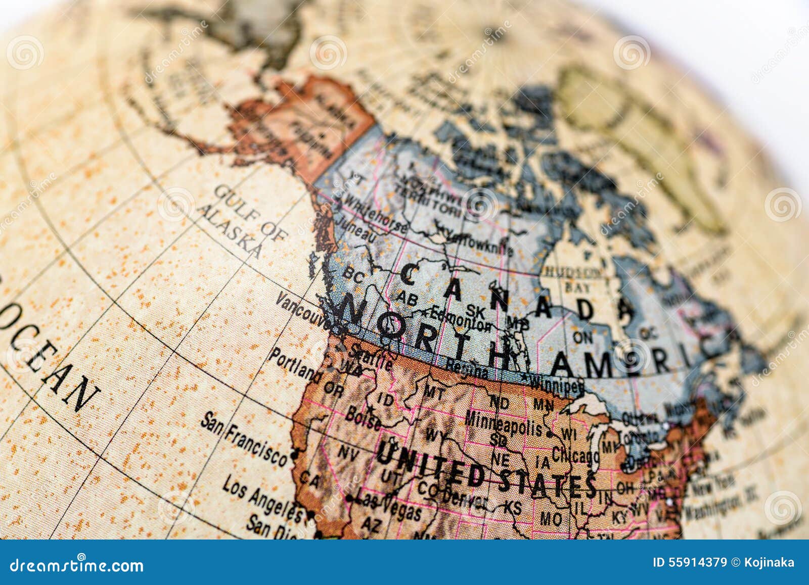 Globe North America stock image. Image of states, earth - 55914379