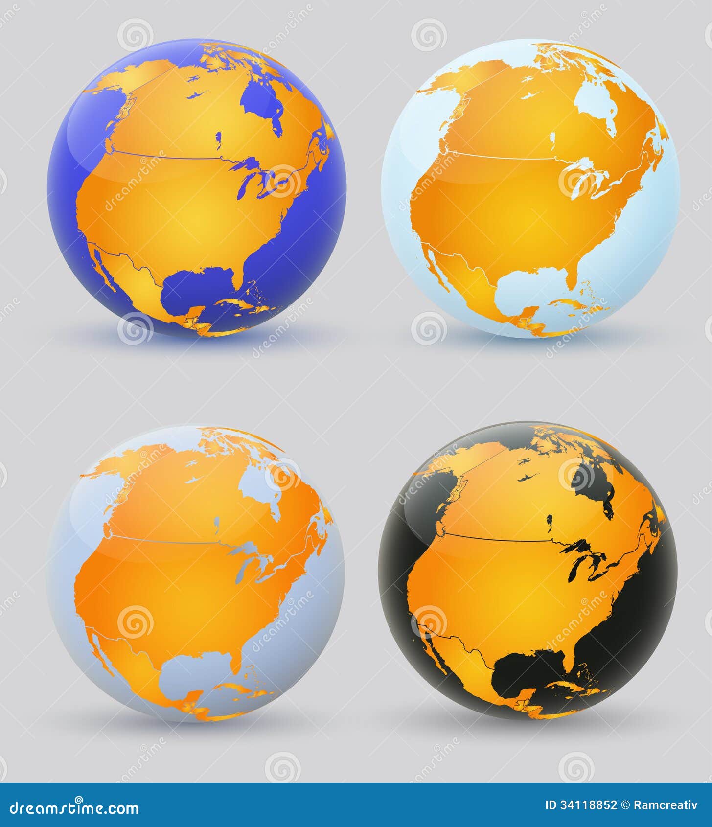 Globe and North America. stock vector. Illustration of infographics ...
