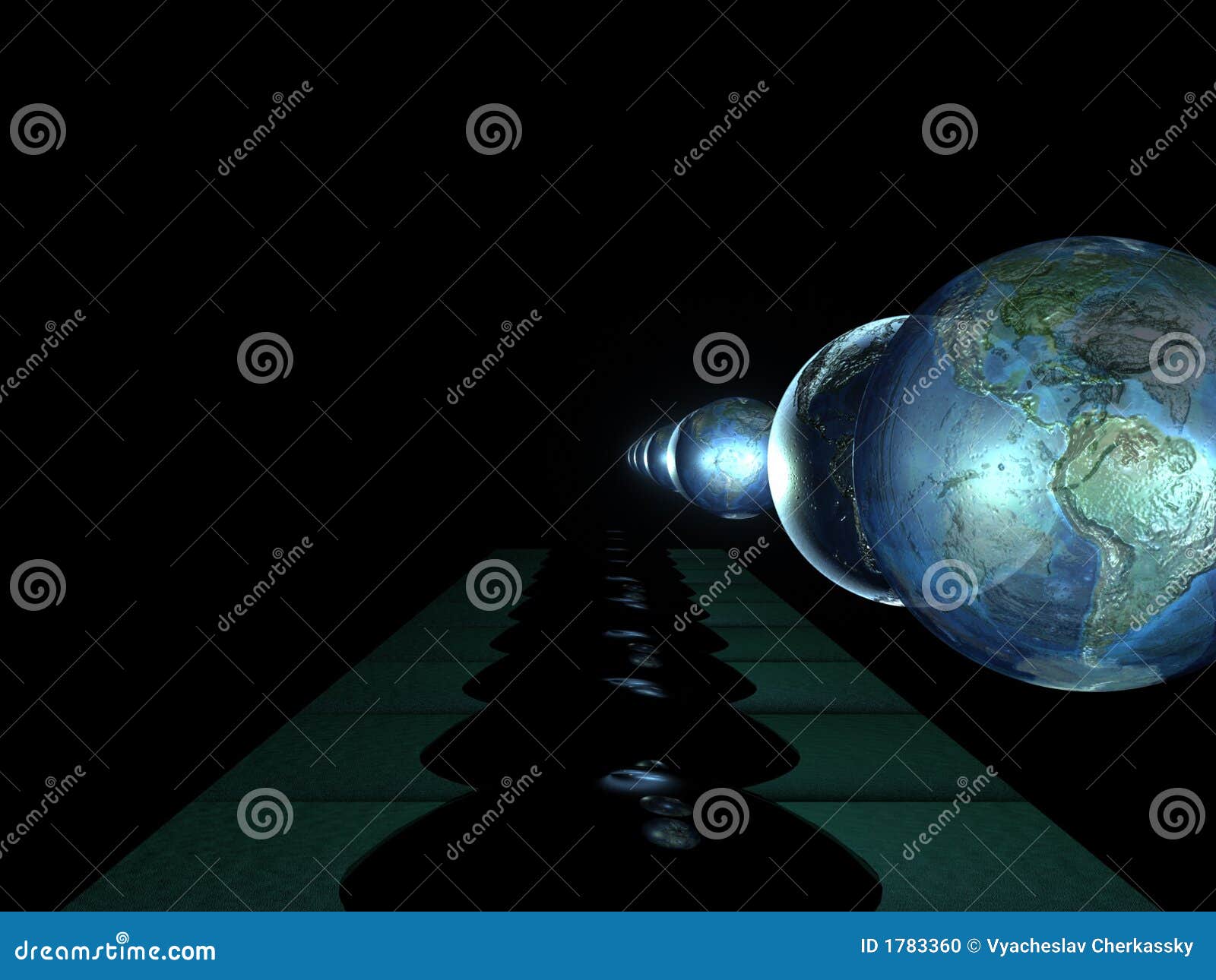 Globe with Numerous Reflections Stock Photo - Image of brim, chart: 1783360