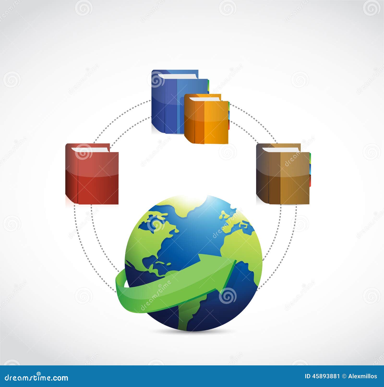 Globe Online Book Access Illustration Stock Illustration - Illustration ...