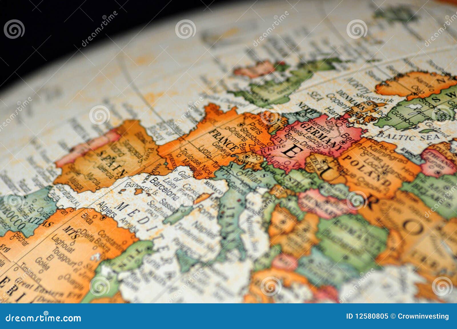 Globe Ou Carte De La France Image stock - Image du ciel, océan: 12580805
