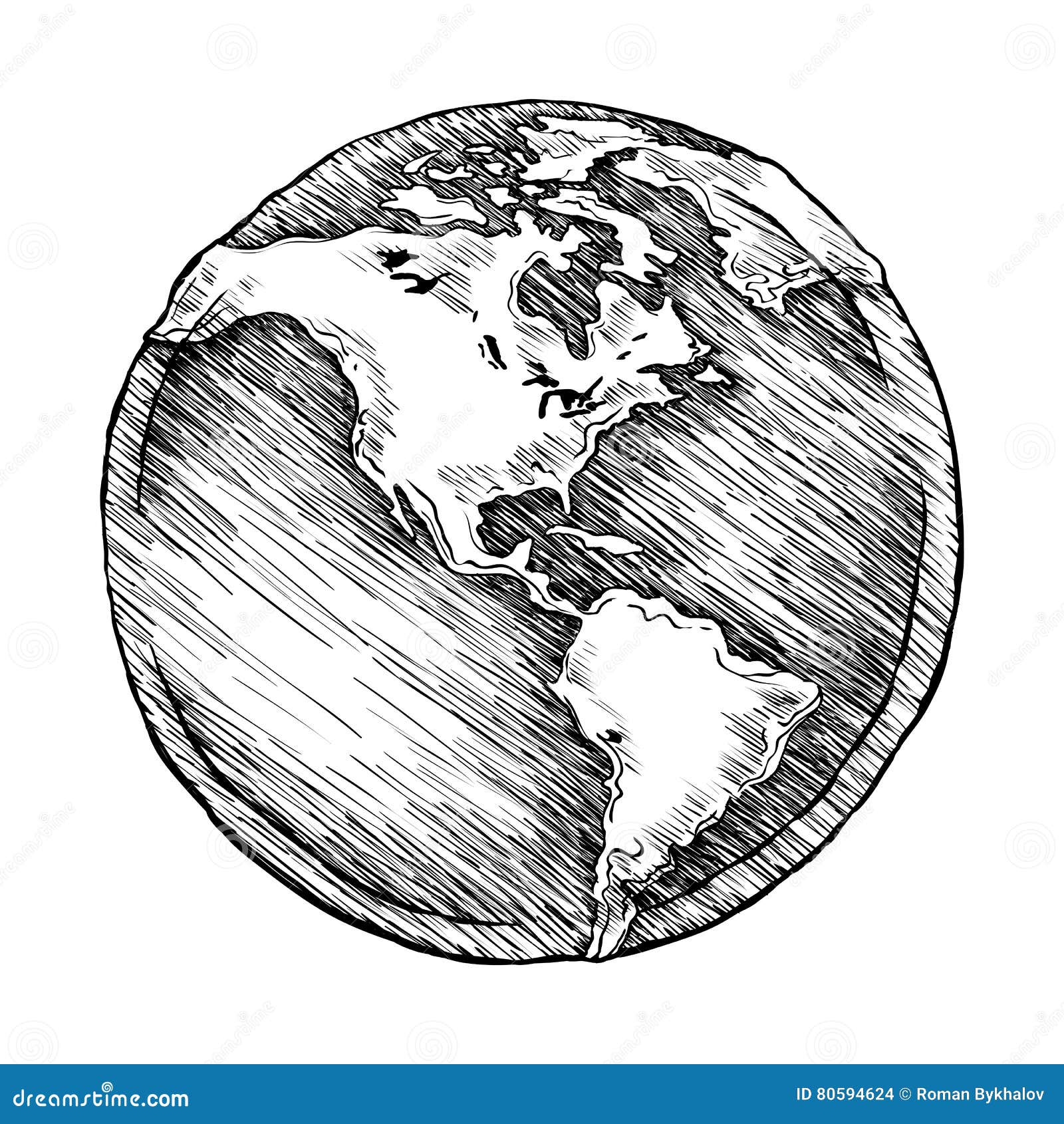 Globe Outline Icon. World Symbol. Vector Illustration Isolated On White ...