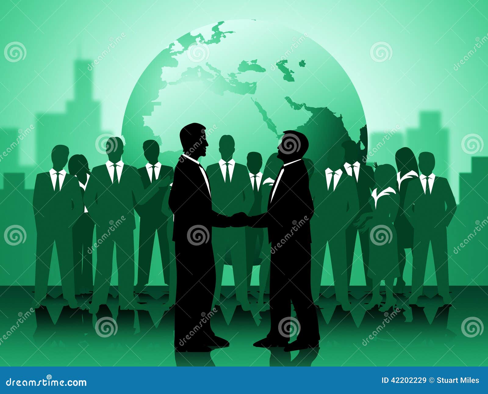Globe Partnership Means Working Together and Earth Stock Illustration ...
