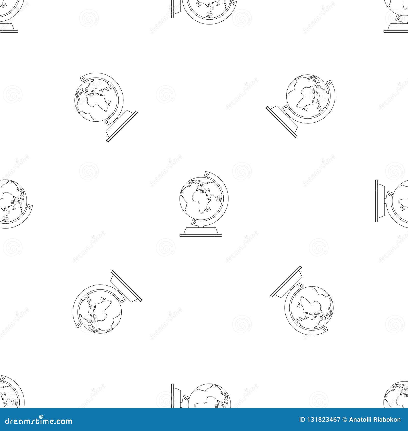 Globe Pattern Seamless Vector Stock Vector - Illustration of sphere ...