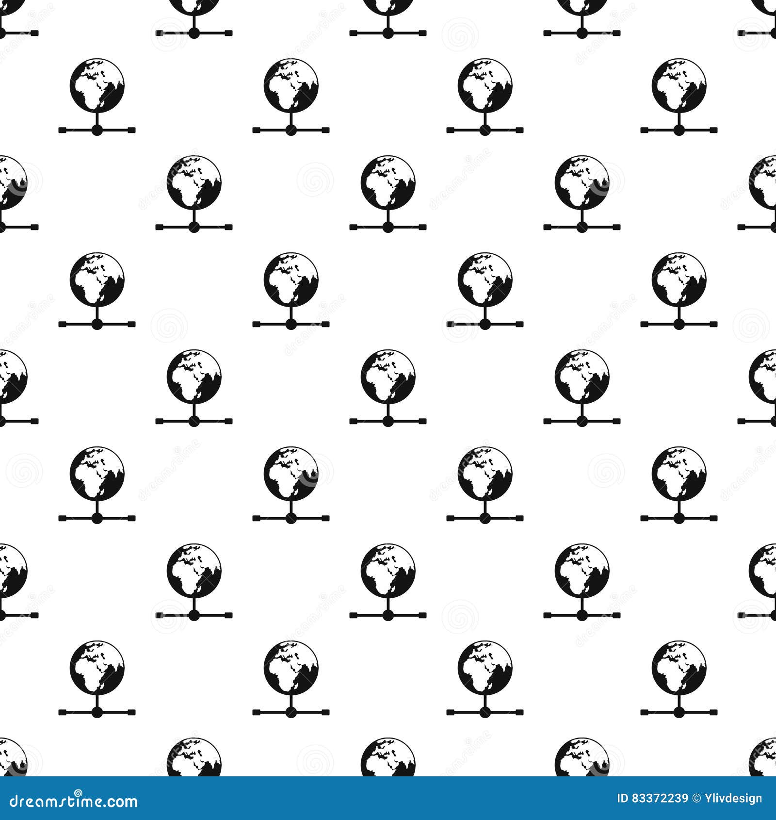 Globe Pattern, Simple Style Stock Vector - Illustration of fabric ...