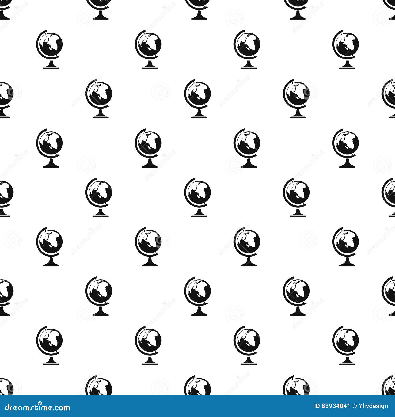 Globe Pattern, Simple Style Stock Vector - Illustration of education ...