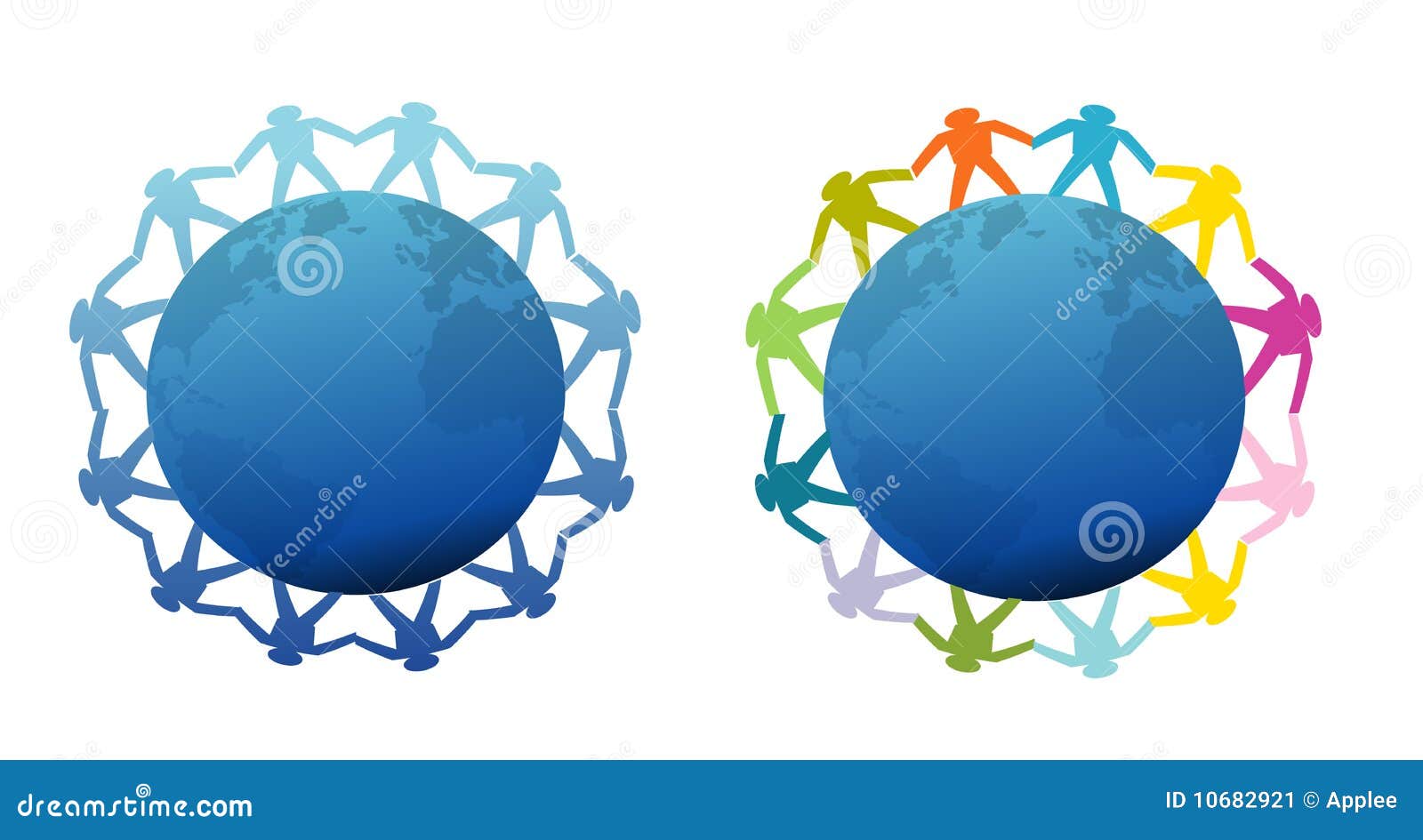 Globe and people stock illustration. Illustration of unity - 10682921