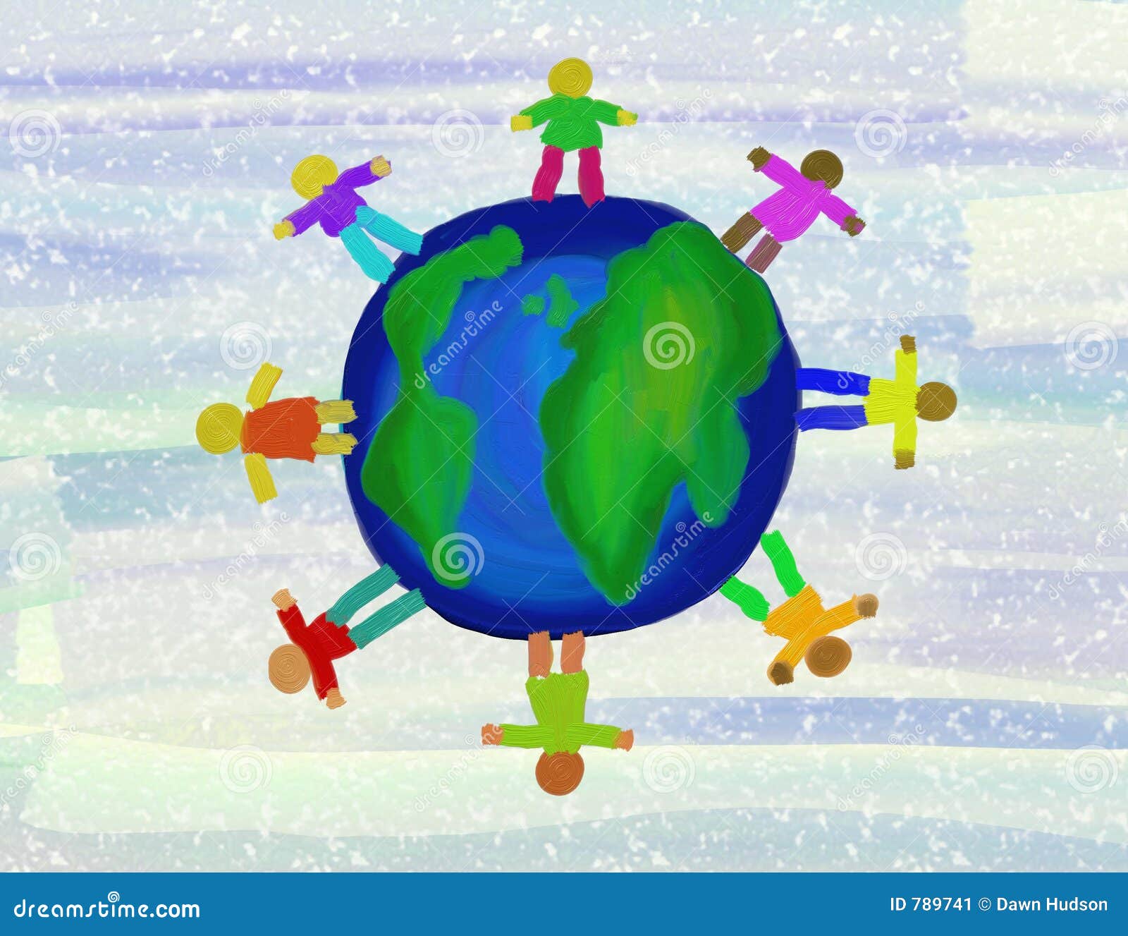 Globe people stock illustration. Illustration of ethnic - 789741