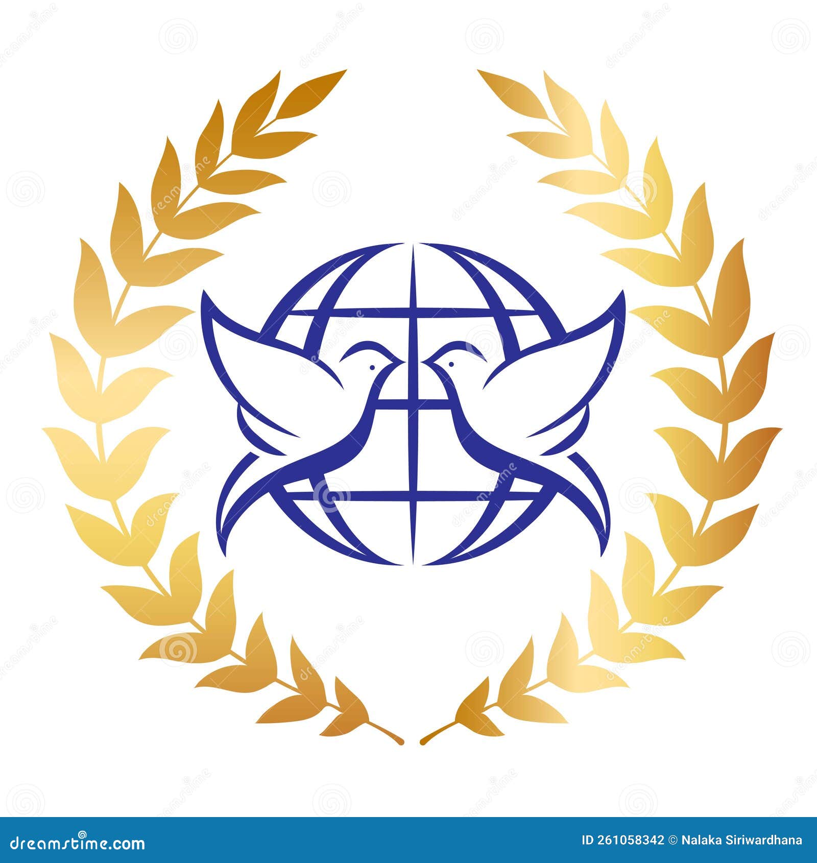 Globe People/dove Logo Icon on White Background. Stock Illustration ...