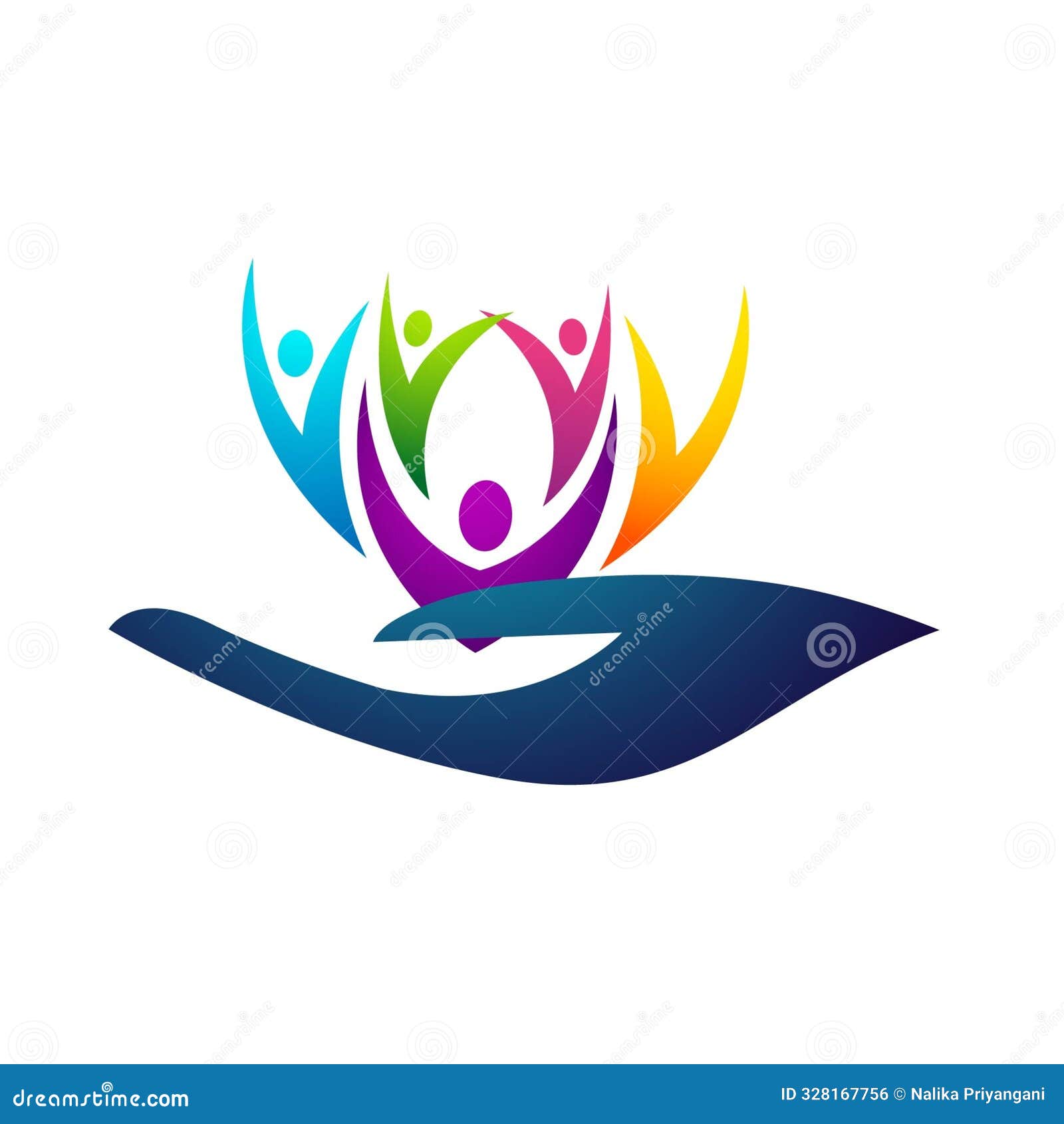 Globe People Helping Hands Care Hands Logo Icon. Stock Vector ...