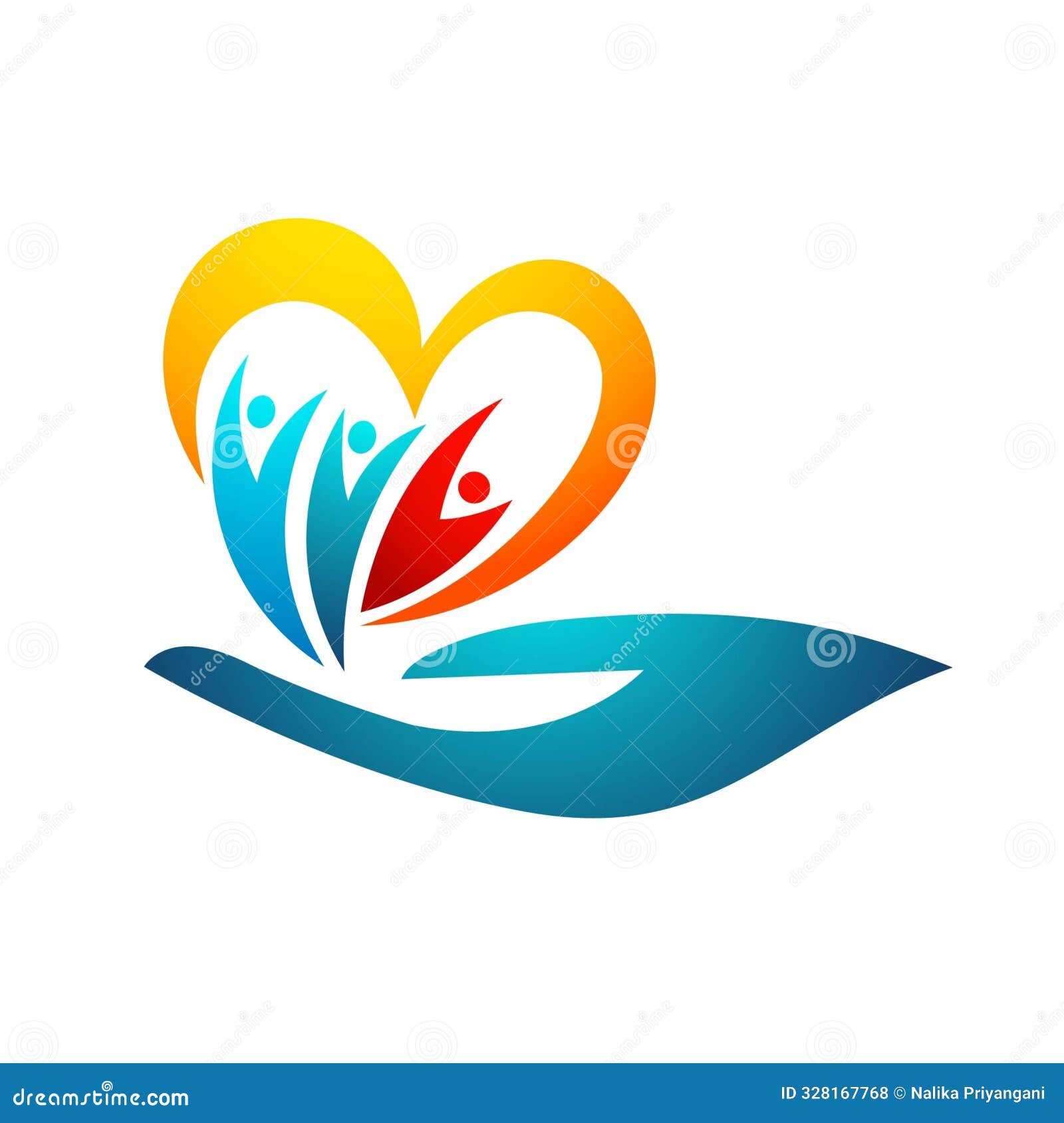 Globe People Helping Hands Care Hands Logo Icon. Stock Vector ...