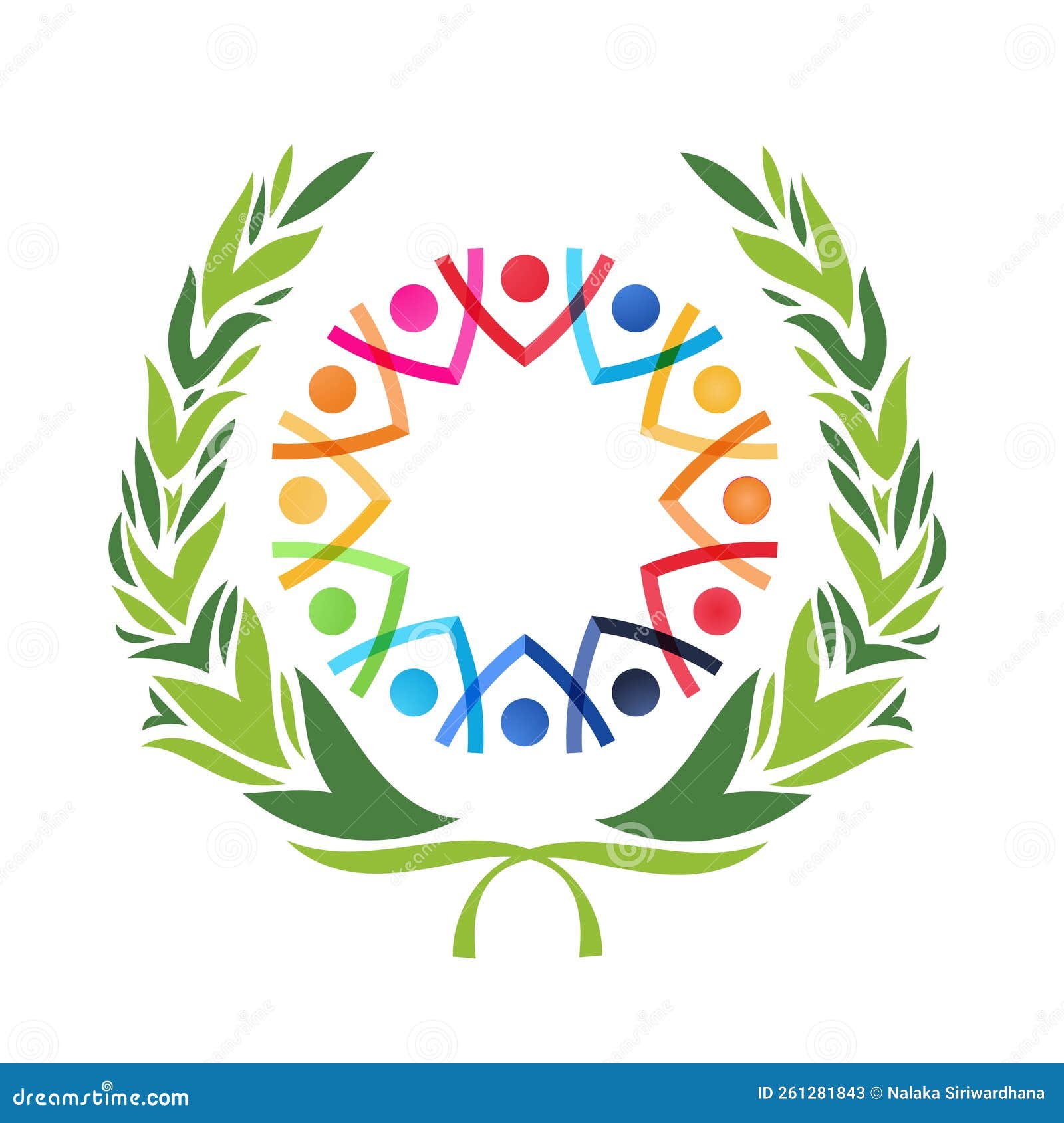 Globe People Logo Icon on White Background. Stock Illustration ...