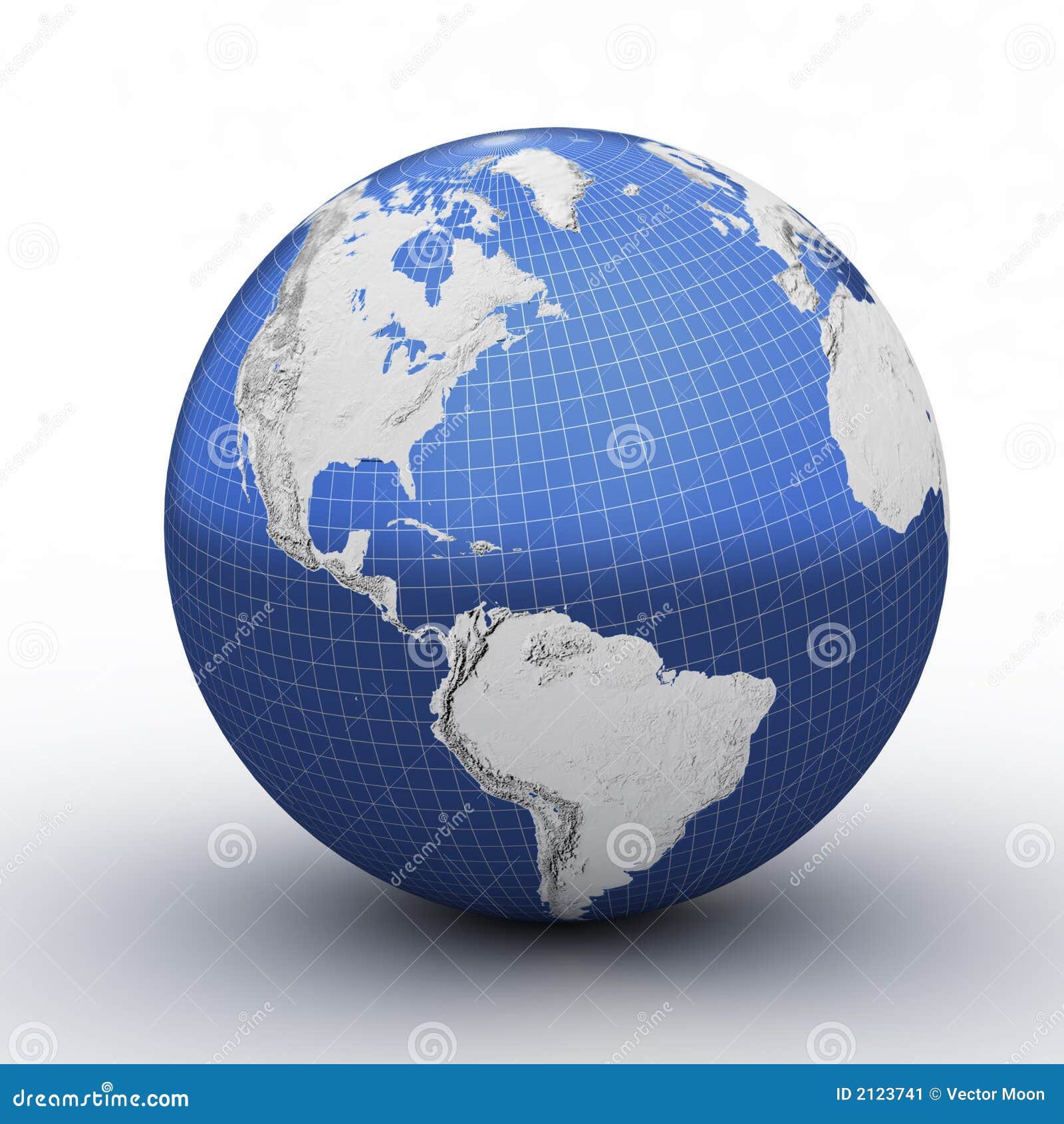 Globe Perspective with Grid Stock Illustration - Illustration of ...