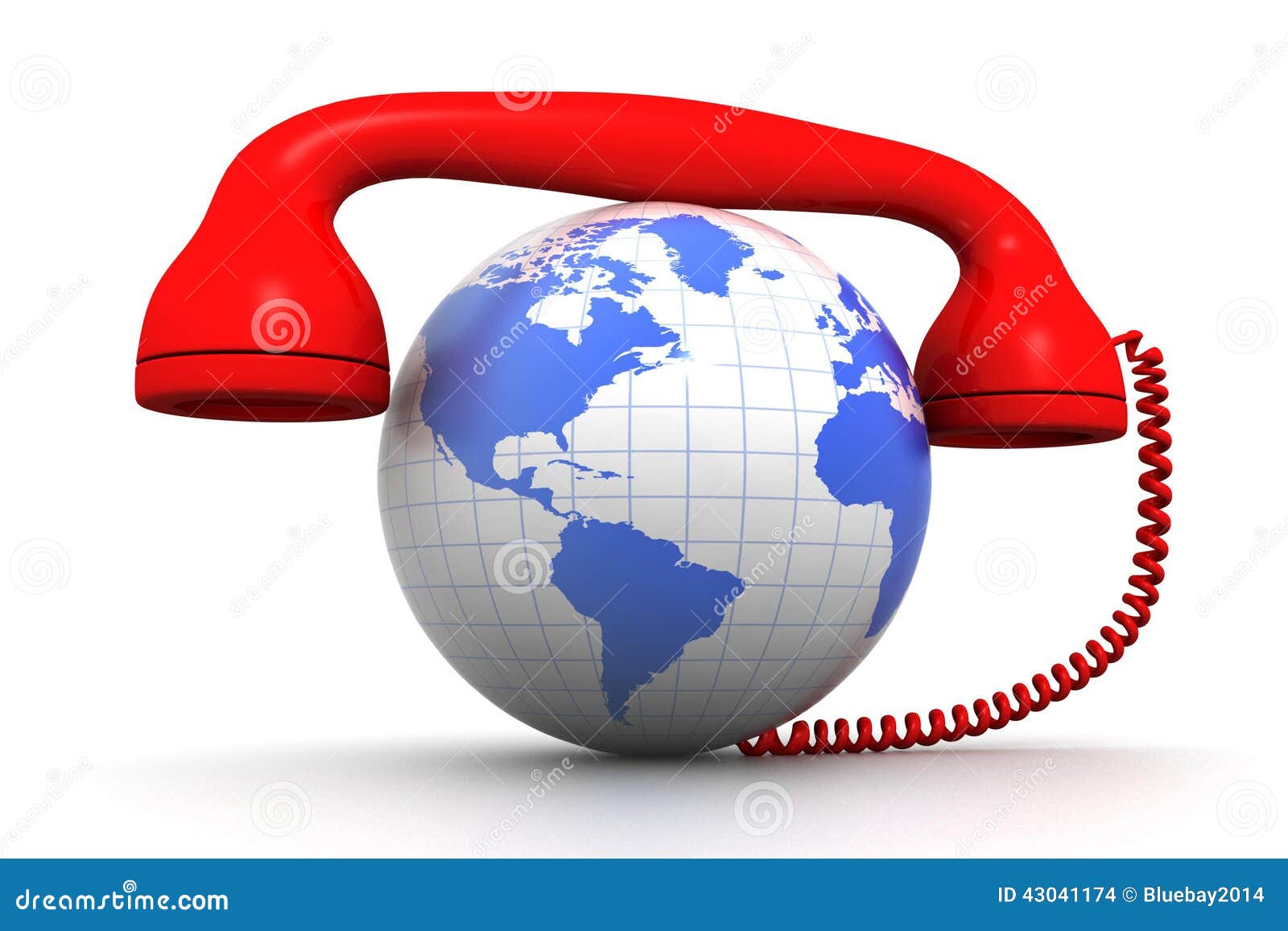 Globe and phone receiver stock illustration. Illustration of dial ...