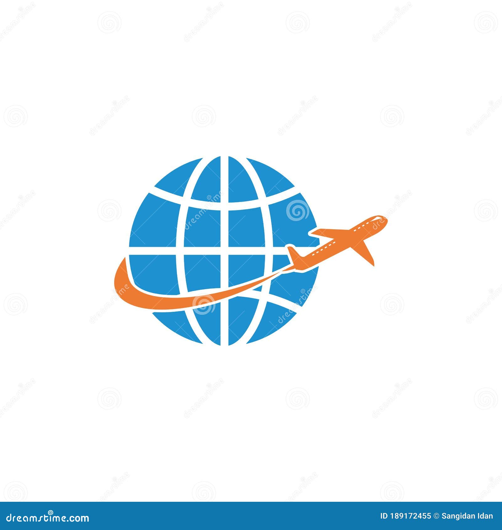 Globe and Plane Icon Vector Design Stock Vector - Illustration of ...