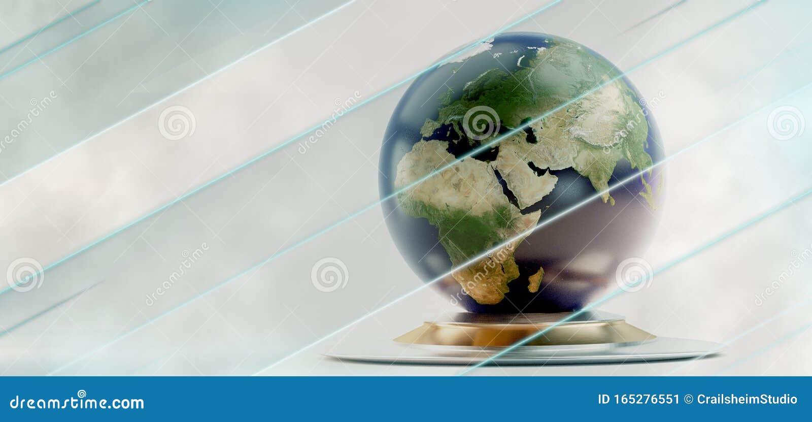 Globe Planet Earth with Diagonal Creative Pattern, Neon Striped 3d ...