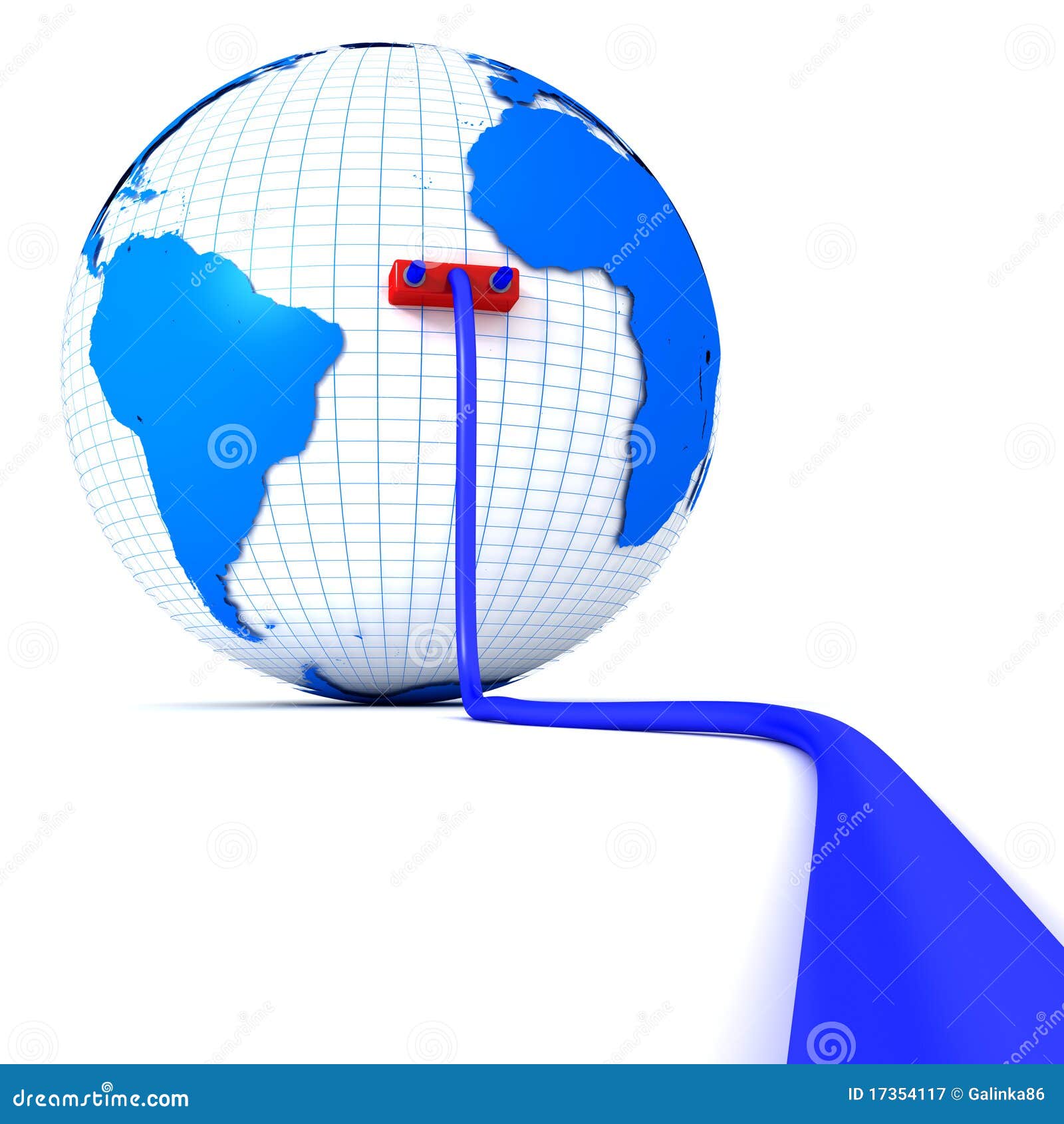 Globe plugged into cable stock illustration. Illustration of globe ...