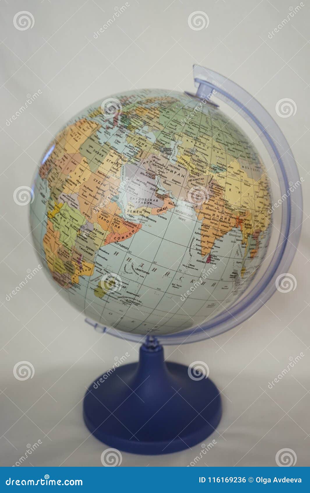 Globe with Political Map of the World Stock Photo - Image of planet ...