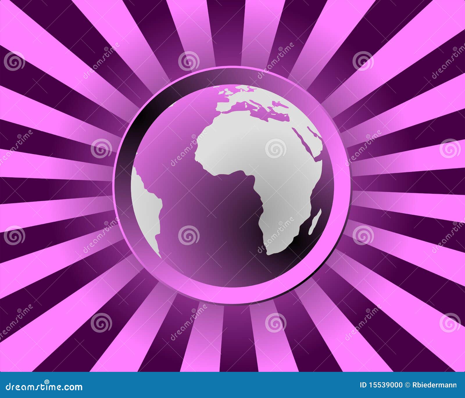 Globe with rays stock vector. Illustration of planet - 15539000