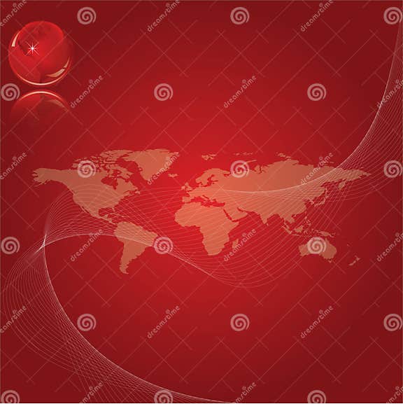 Globe Red Background stock illustration. Illustration of africa - 14269415