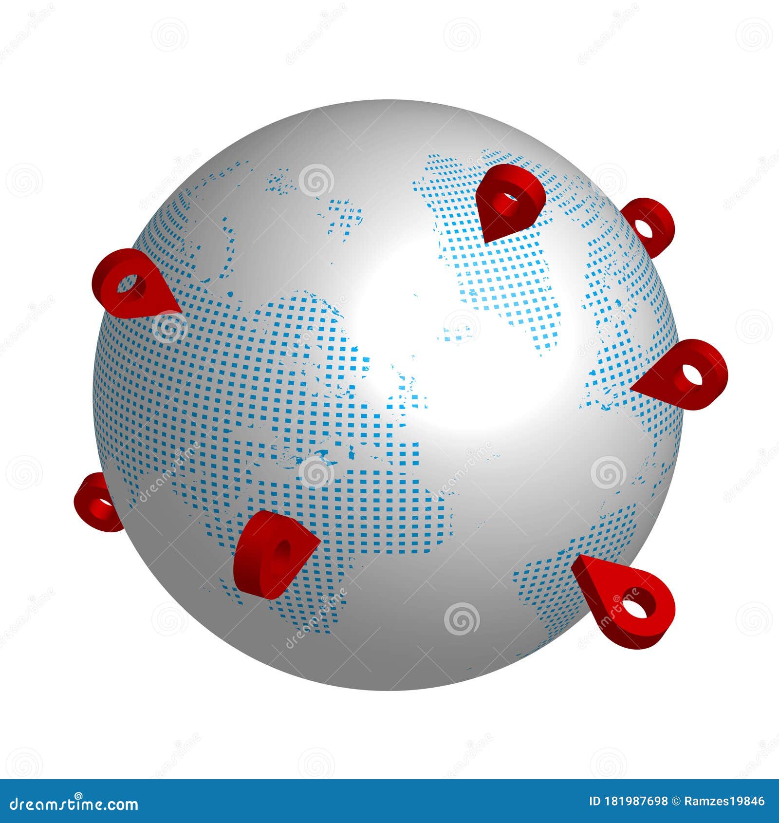 Airplane With Two Checkpoints Cartoon Vector | CartoonDealer.com #124201539