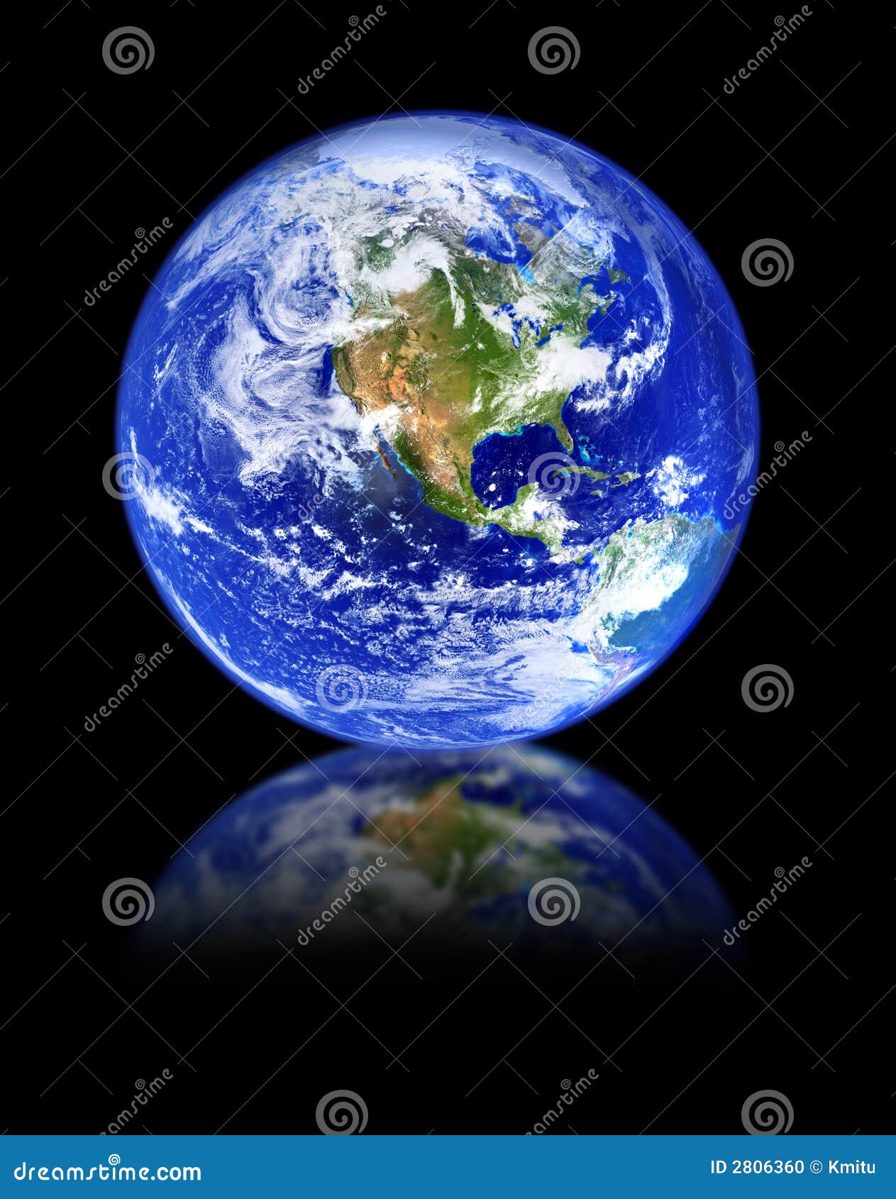 Globe with Reflection on Black Stock Photo - Image of earth, concept ...