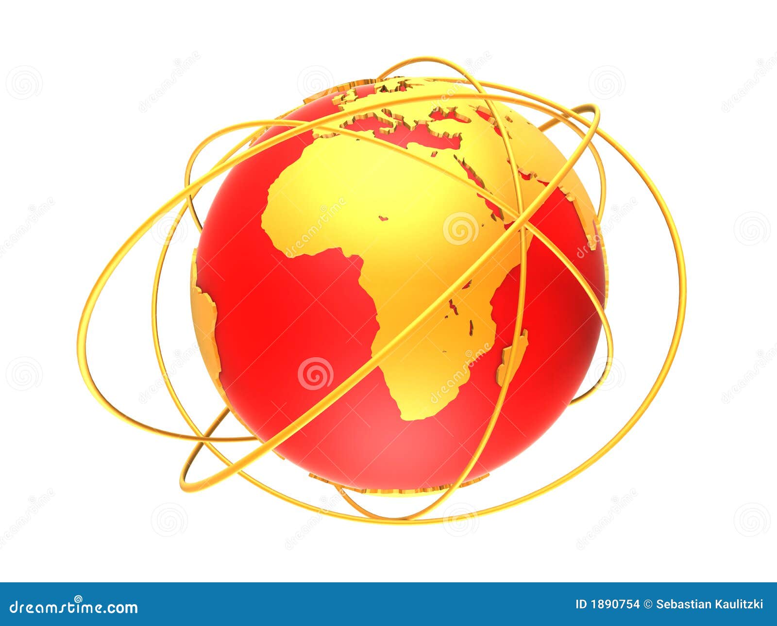 Globe with rings stock illustration. Illustration of atlas - 1890754