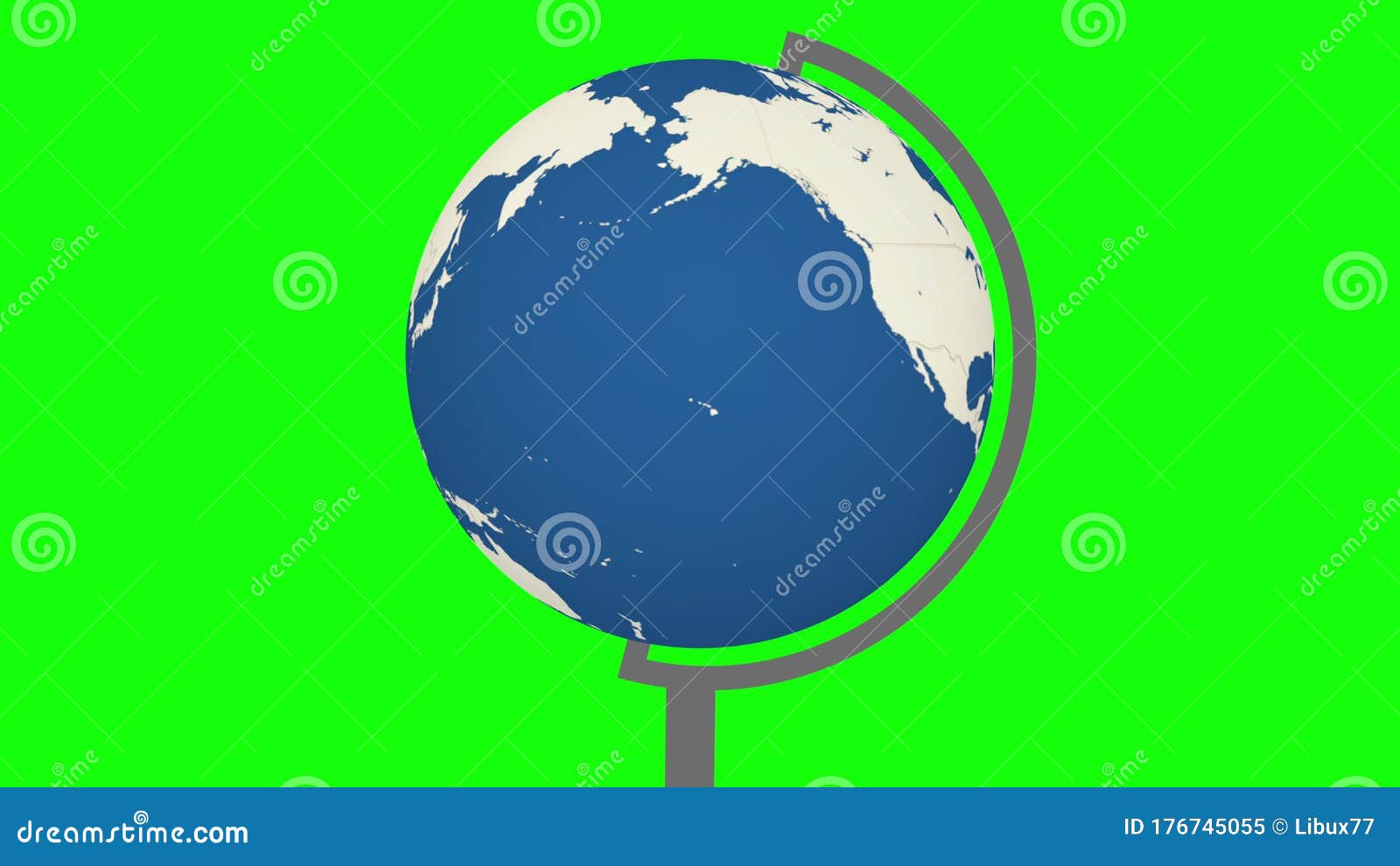 Globe Rotating Animation Loop Green Screen Stock Video - Video of ...
