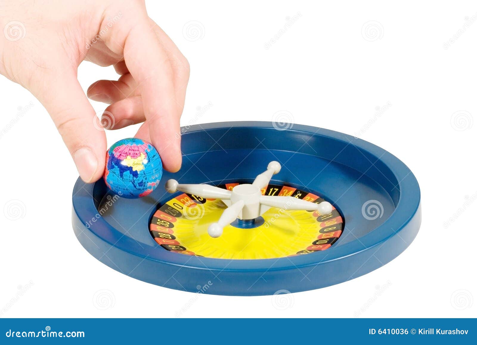 Globe on Roulette Wheel stock photo. Image of global, hand - 6410036