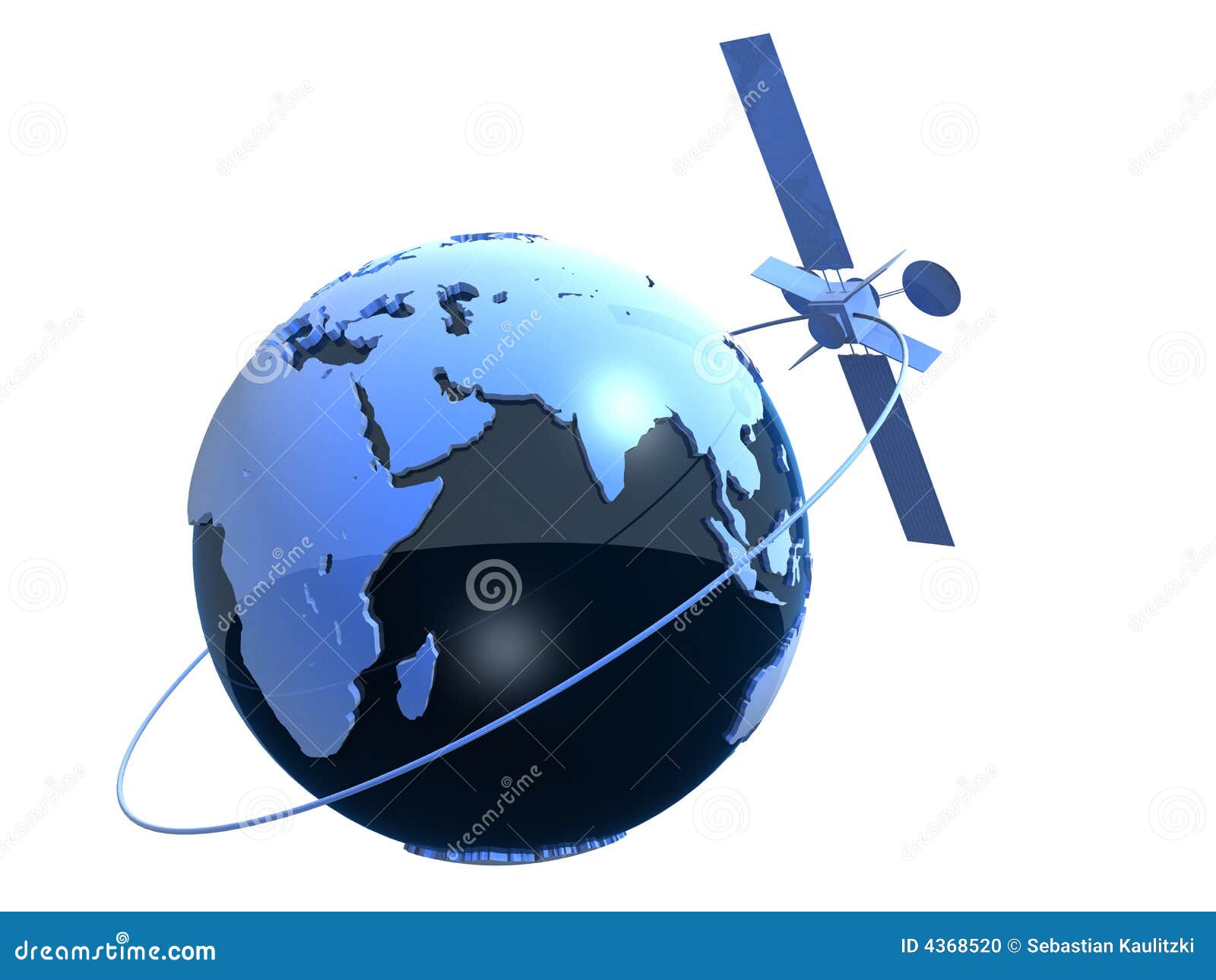 Globe and satelite stock illustration. Illustration of online - 4368520