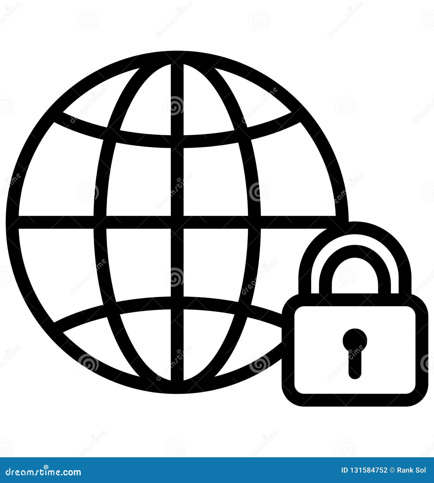 Globe, Secure Isolated Vector Icon that Can Be Very Easily Edit or ...