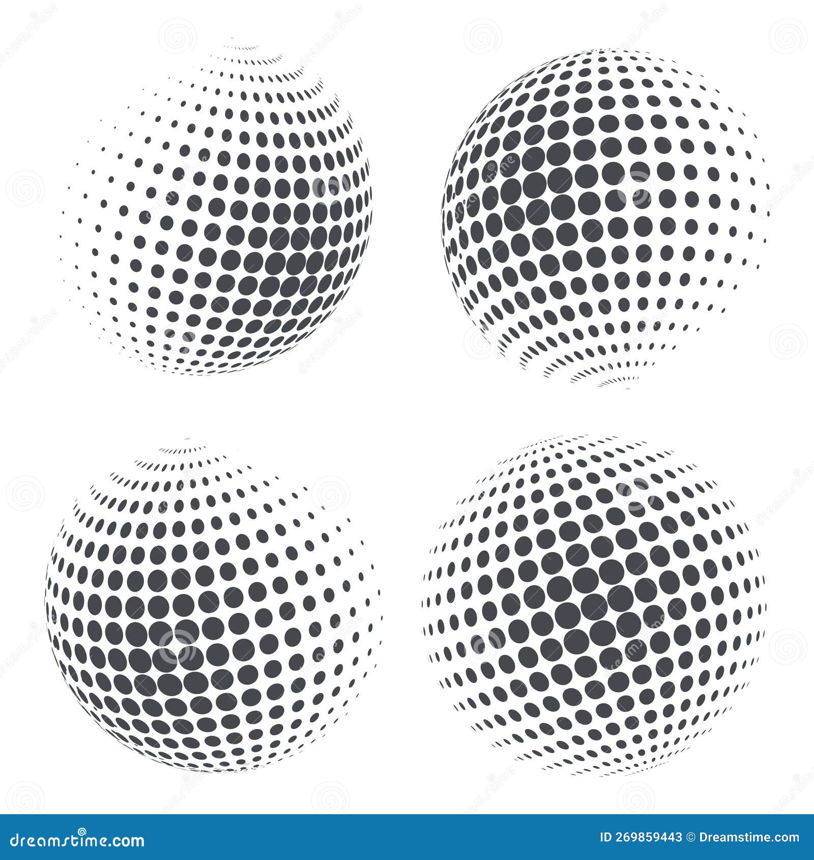 Globe Shape with Halftone Dots Stock Vector - Illustration of modern ...