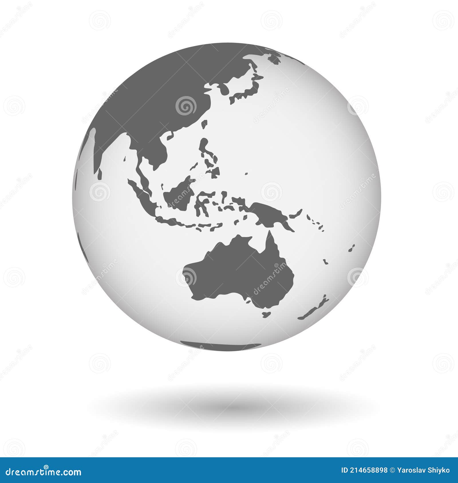 Globe Shape in Realistic Style with Shadow Stock Vector - Illustration ...