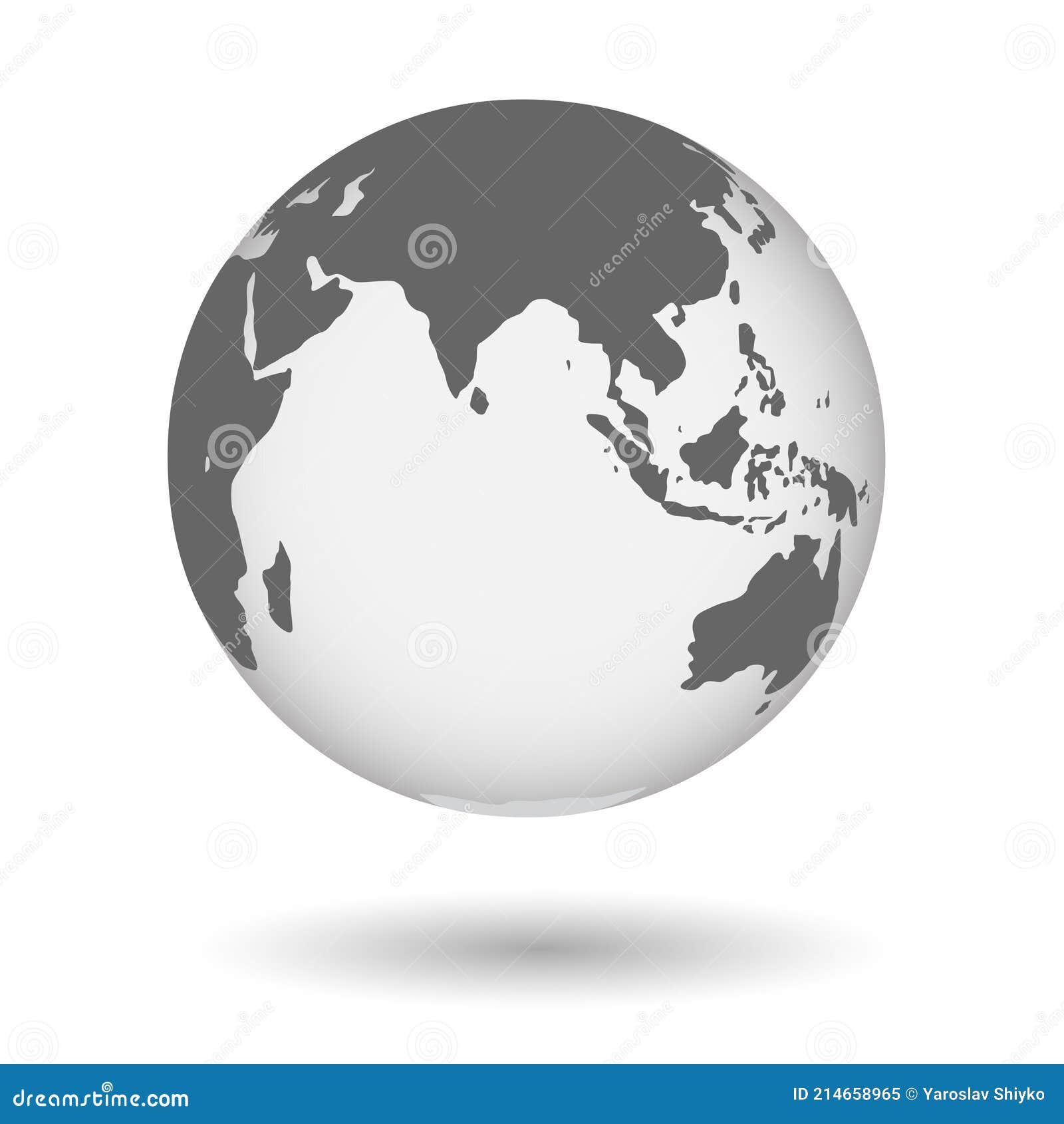Globe Shape in Realistic Style with Shadow Stock Vector - Illustration ...