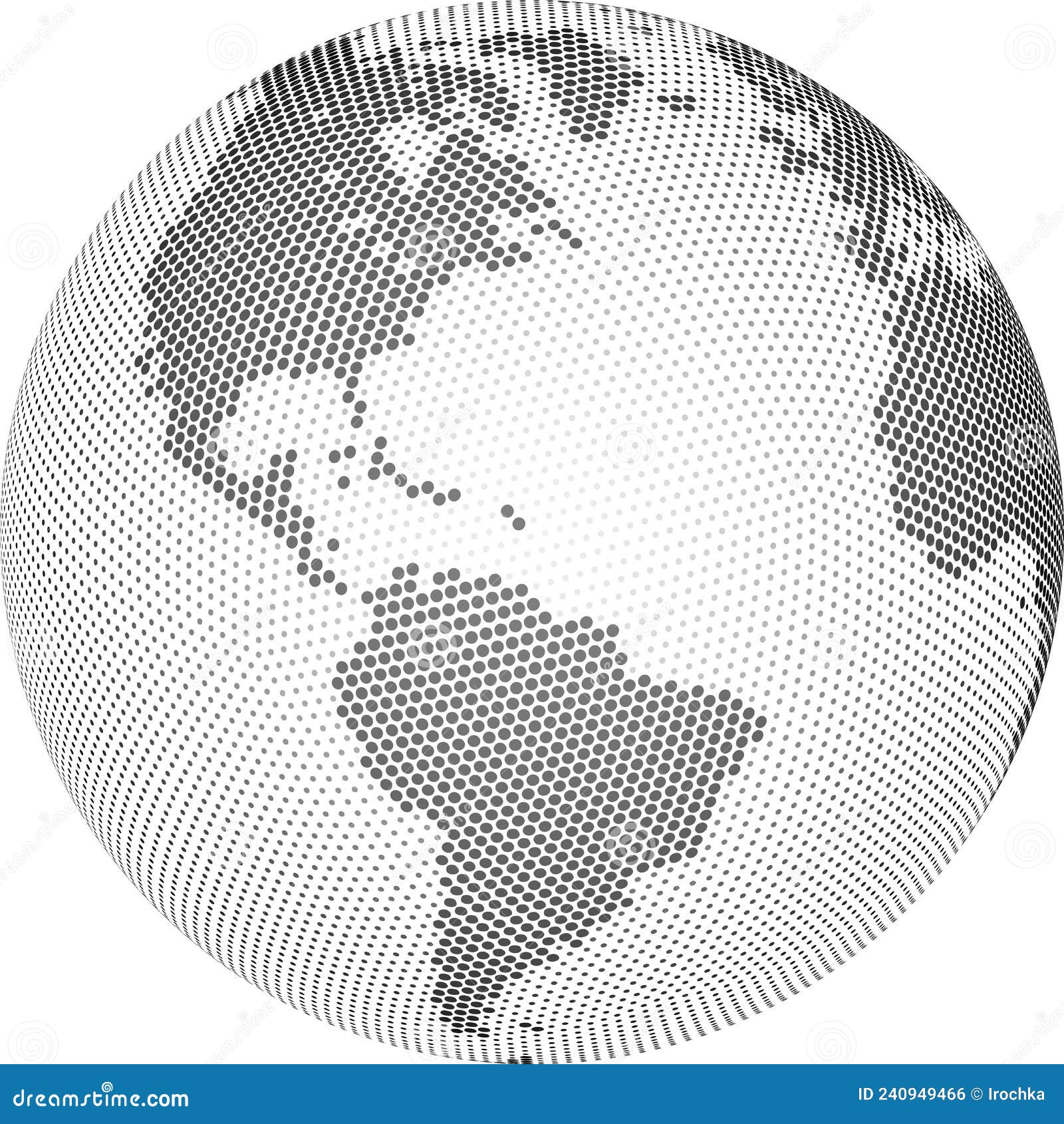 Globe Shape, World Map Created from Dots. Vector Illustration Stock ...