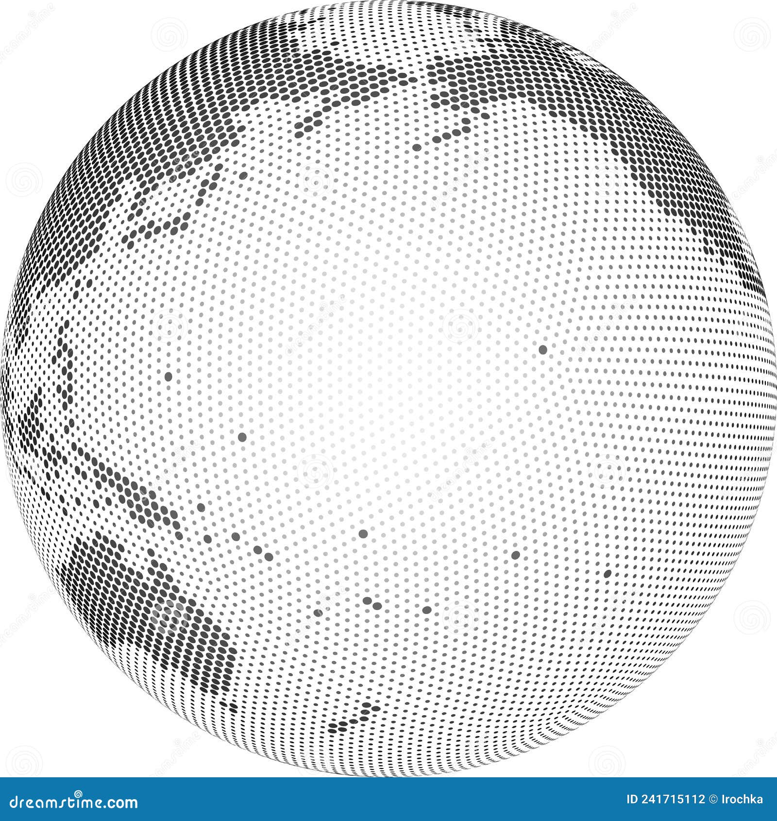 Globe Shape, World Map Created from Dots. Vector Illustration Stock ...