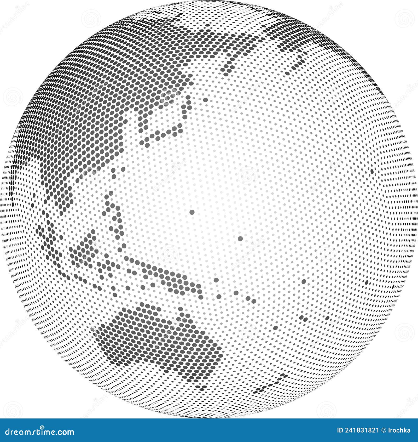 Globe Shape, World Map Created from Dots. Vector Illustration Stock ...