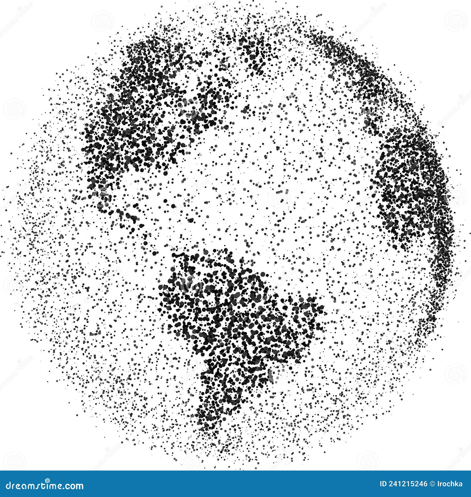 Globe Shape, World Map Created from Scattered Dots. Vector Illustration ... Globe Shape, World Map Created from Scattered Dots. Vector Illustration ...